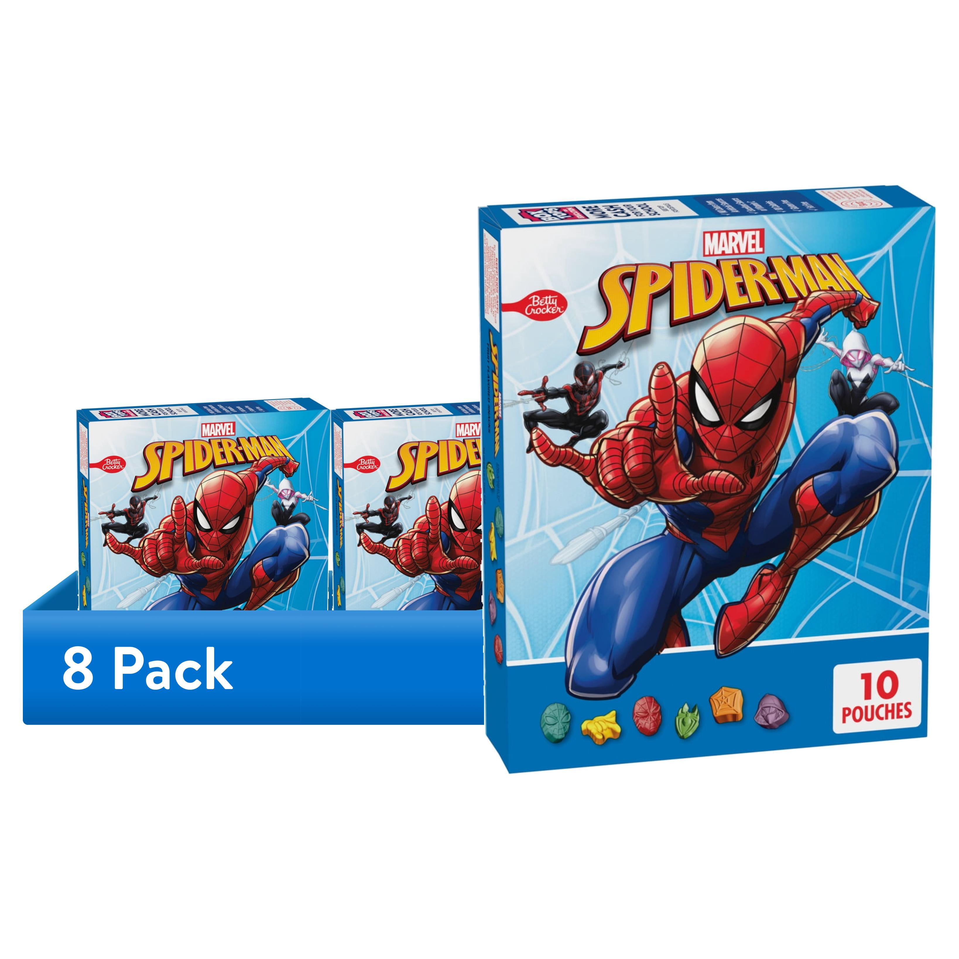 (8 pack) Marvel Spider-Man Fruit Flavored Snacks, Gluten Free, Kids ...