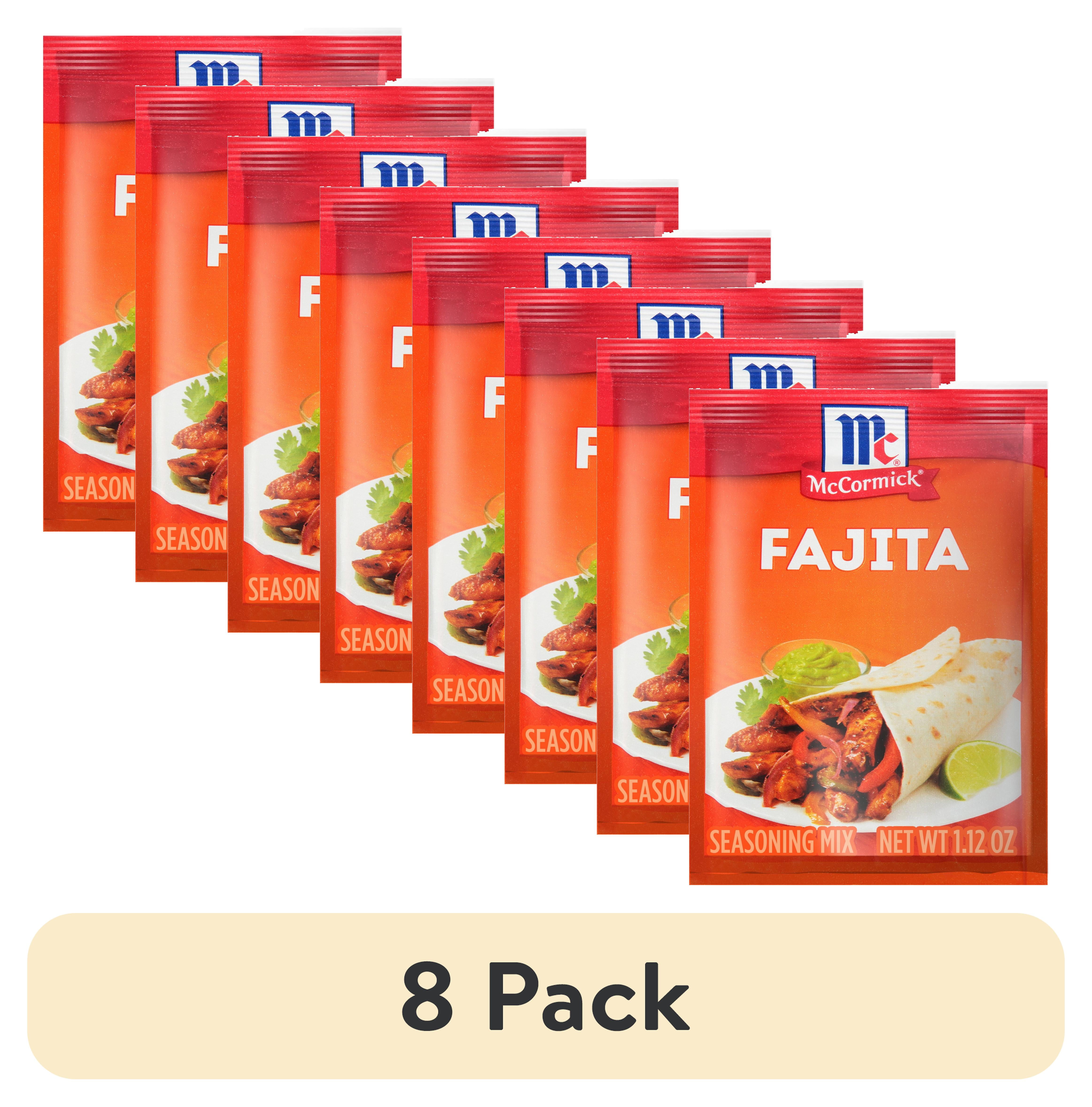 (8 pack) McCormick Fajita Seasoning Mix, 1.12 oz Packet - Walmart.com