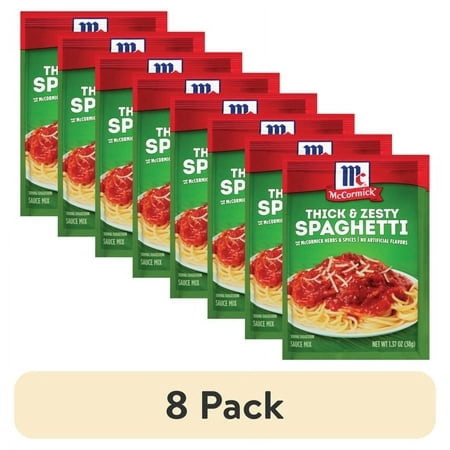 (8 pack) McCormick Thick And Zesty Spaghetti Sauce Seasoning Mix, 1.37 ...