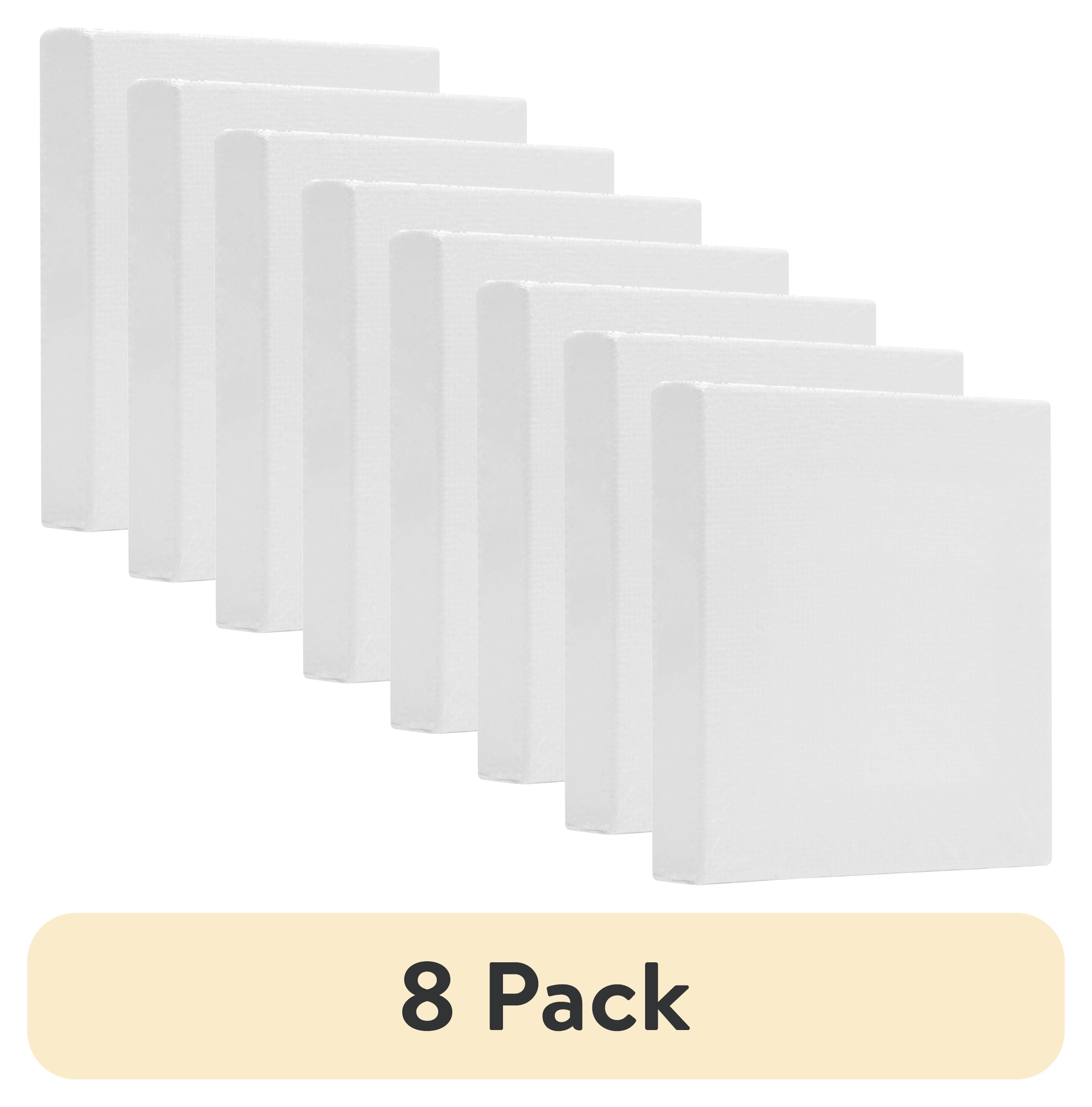 (8 pack) Mini Studio Canvas, 100% Cotton Acid Free White Canvas, 2.56"X2.56", 1 Piece, Academic ...