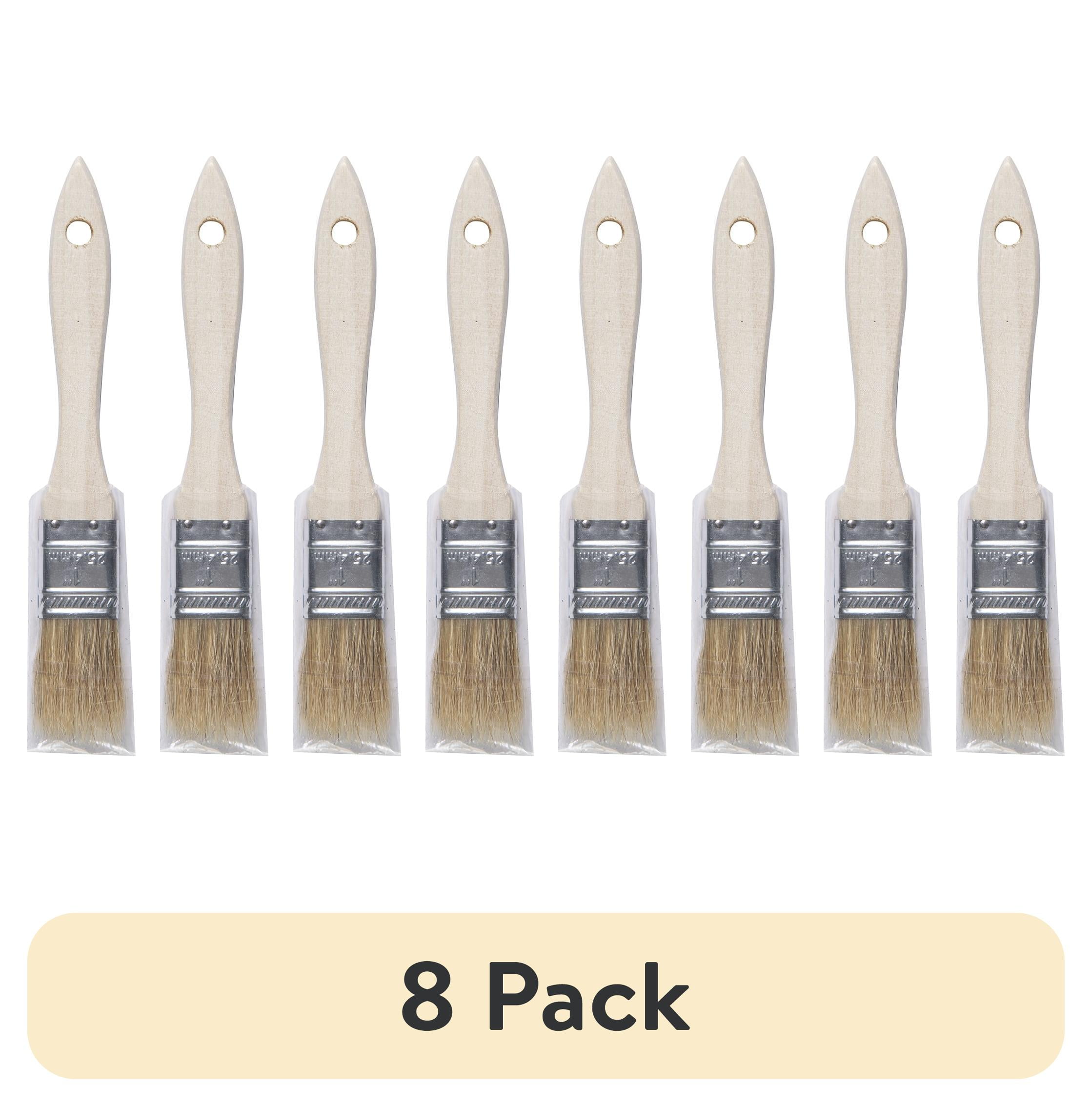 (8 pack) Unbranded Natural Bristle Flat 1-in. Chip Paint Brush for ...