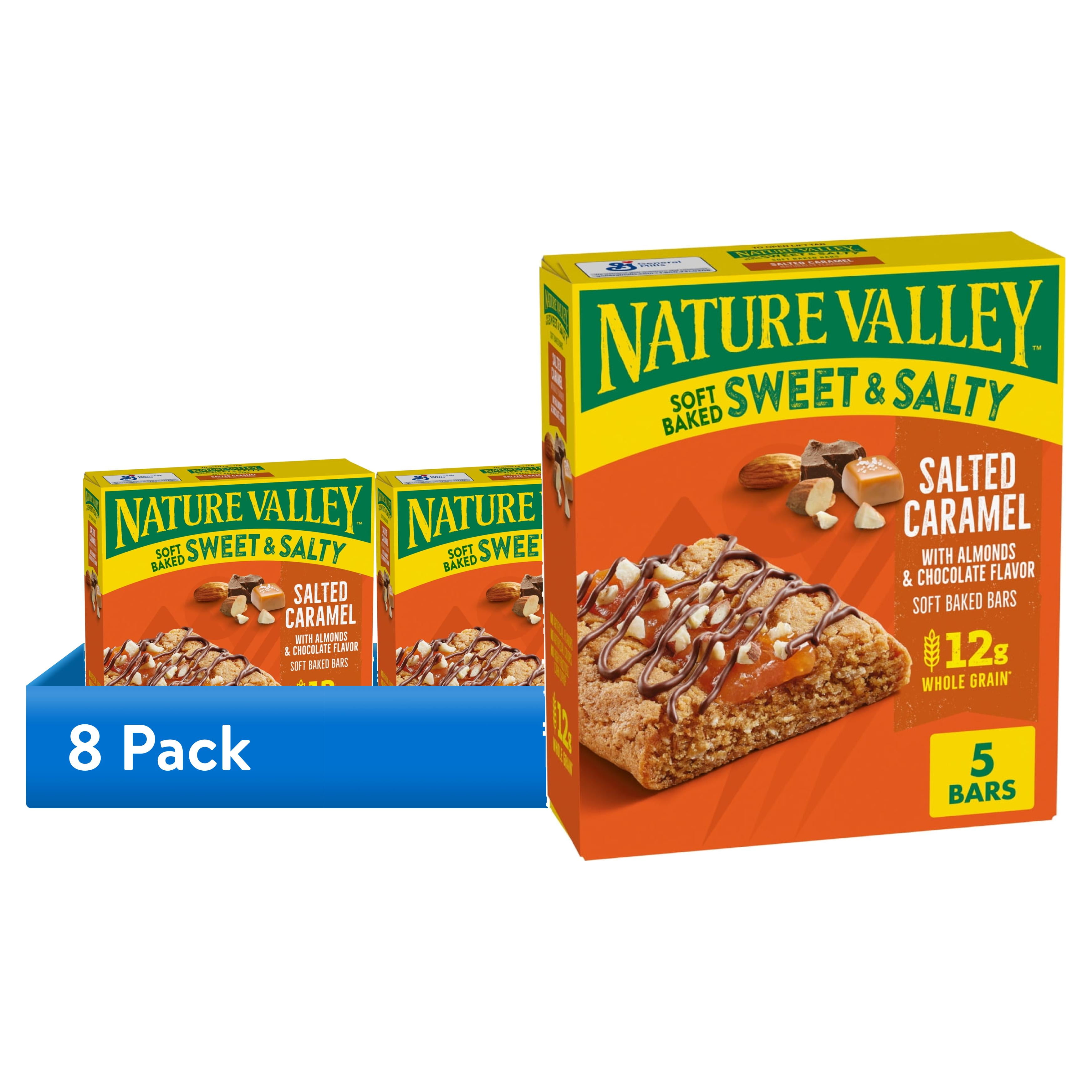 (8 pack) Nature Valley Soft Baked Sweet and Salty Bars, Salted Caramel ...