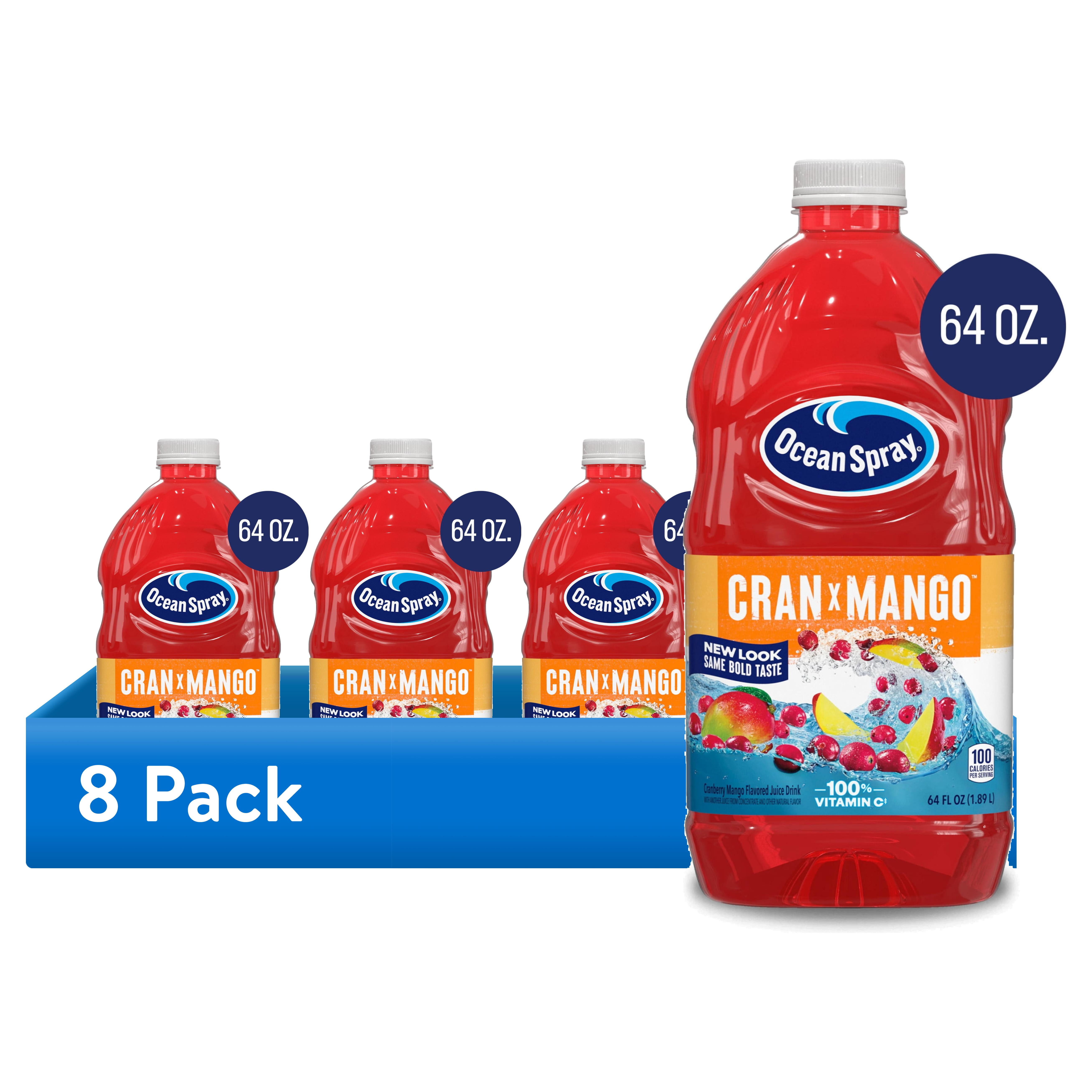 (8 pack) Ocean Spray® Cran-Mango™ Cranberry Mango Juice Drink, 64 fl oz ...