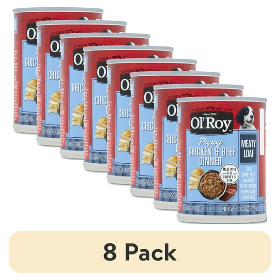 (8 pack) Ol' Roy Chicken & Beef Dinner Meaty Loaf Wet Dog Food for ...