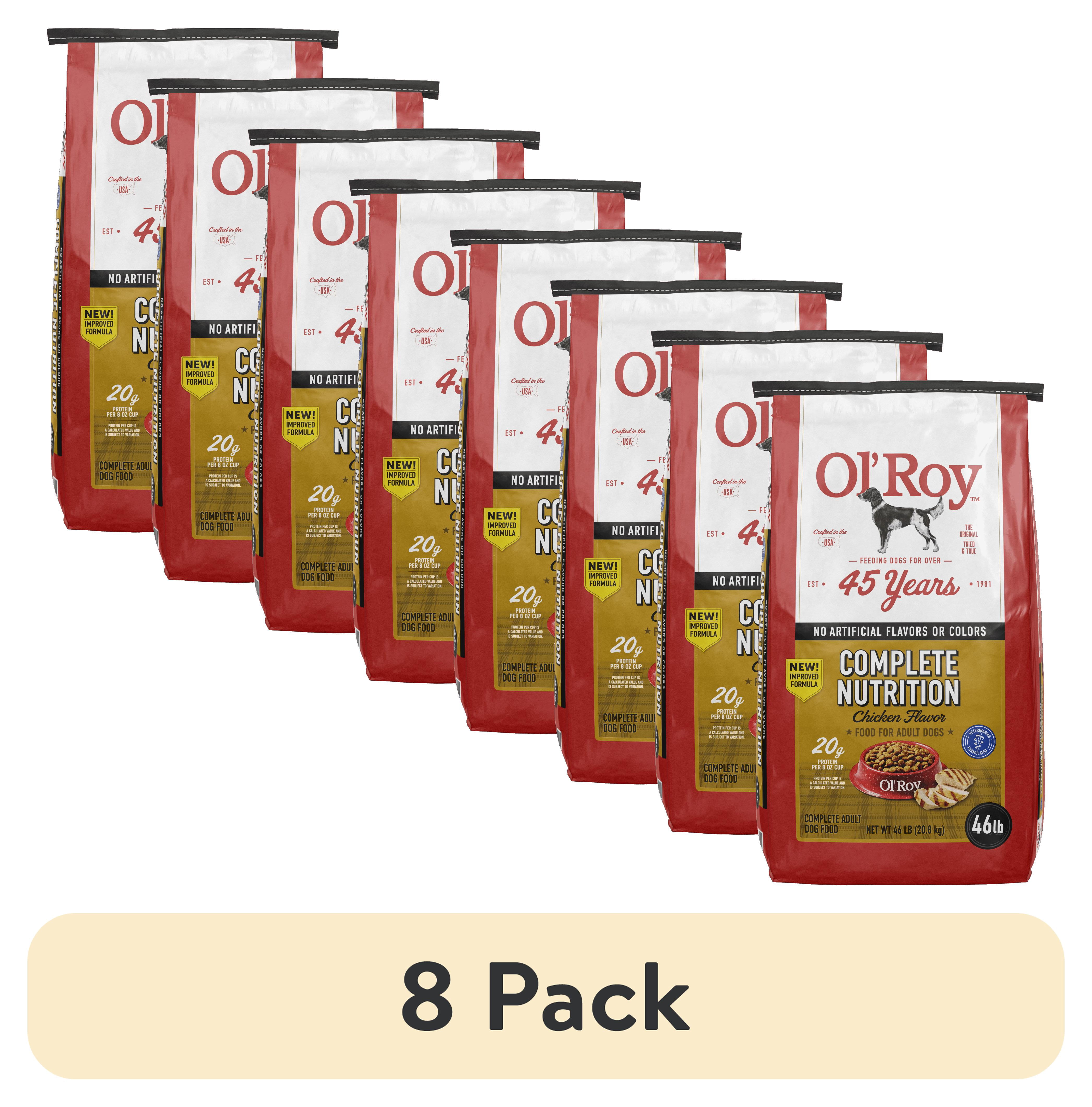 (8 pack) Ol' Roy Complete Nutrition Chicken Flavor Dry Dog Food, 46 lb ...
