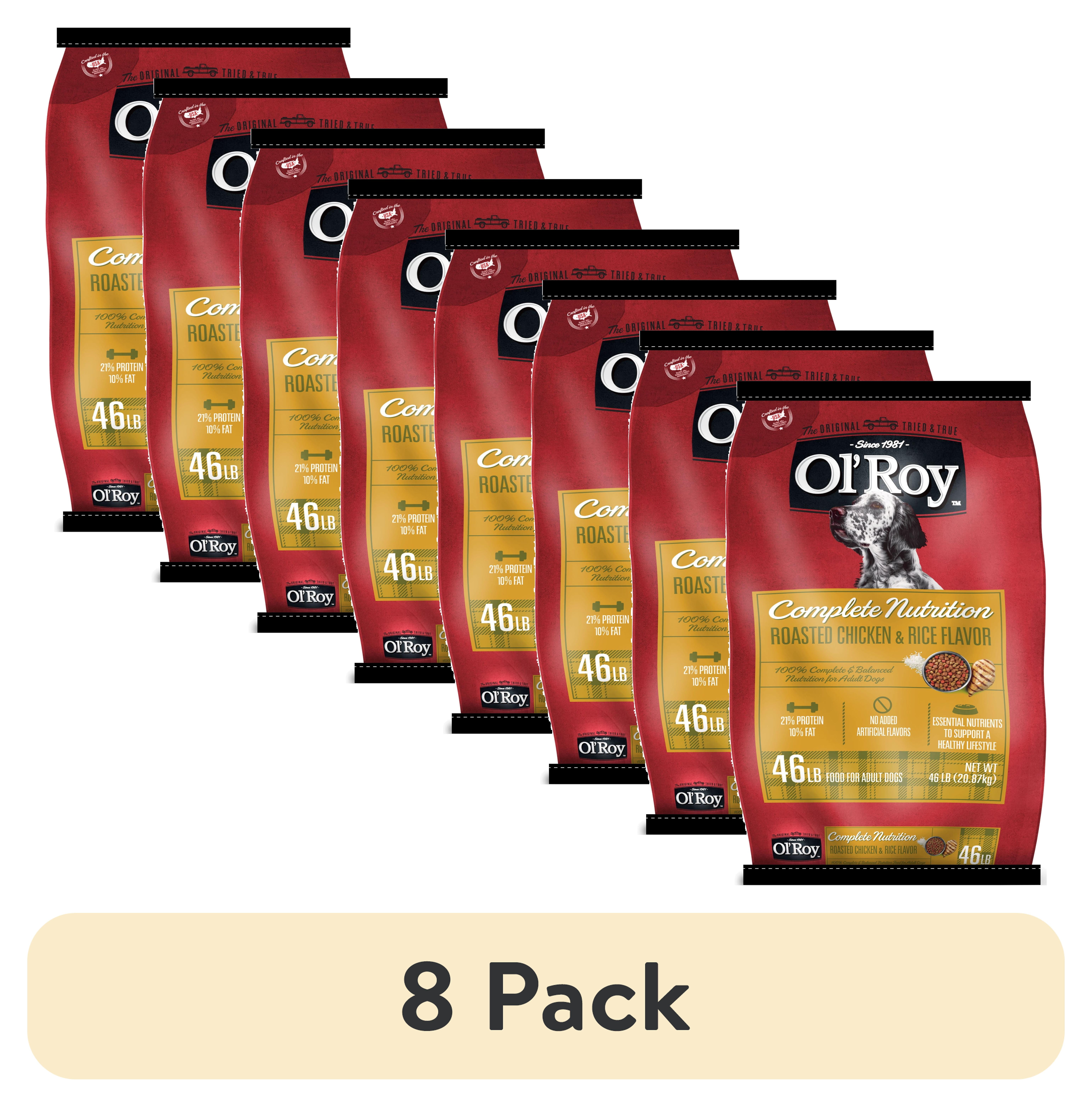 (8 pack) Ol' Roy Complete Nutrition Roasted Chicken & Rice Flavor Dry ...