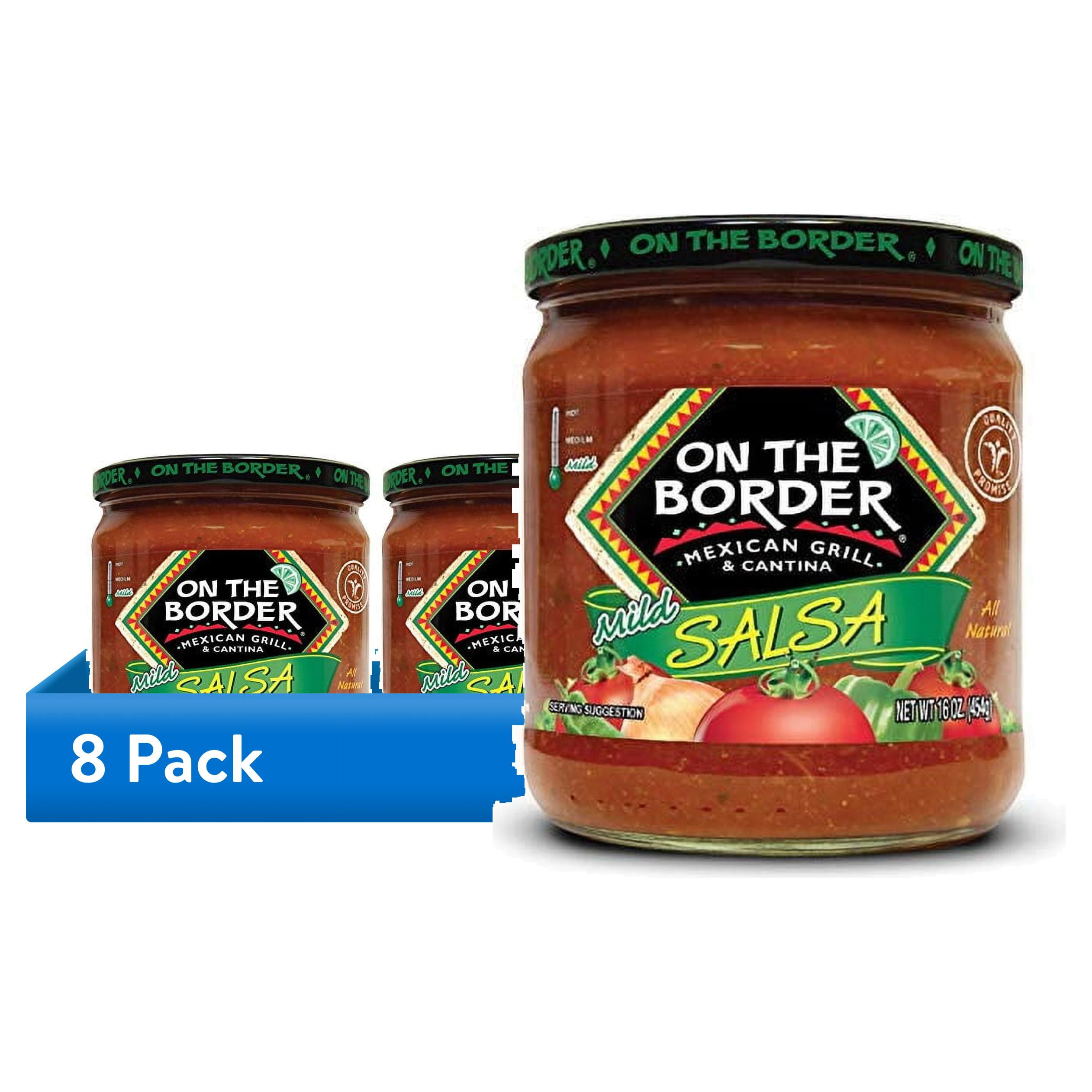 (8 pack) On The Border Mild Salsa, Gluten-Free, 16 oz Jar - Walmart.com