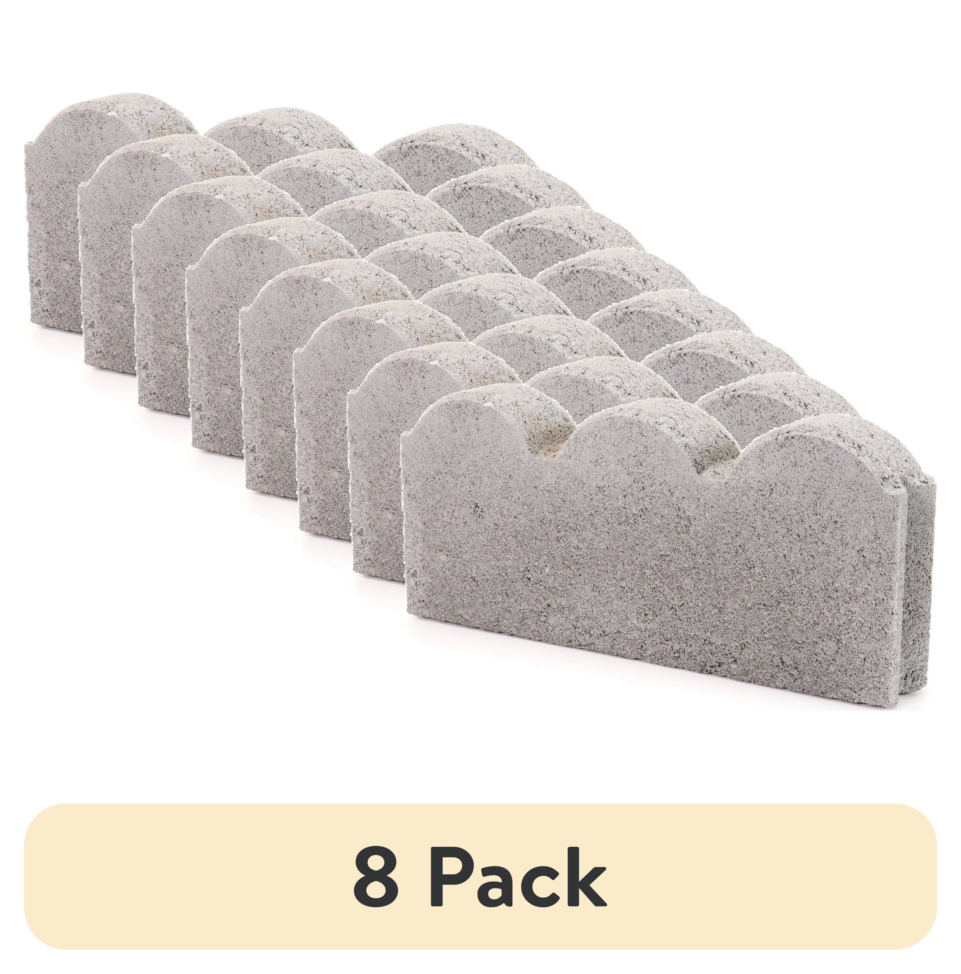 (8 pack) Pavestone 12" Straight Scallop Pewter Concrete Edger - Walmart.com