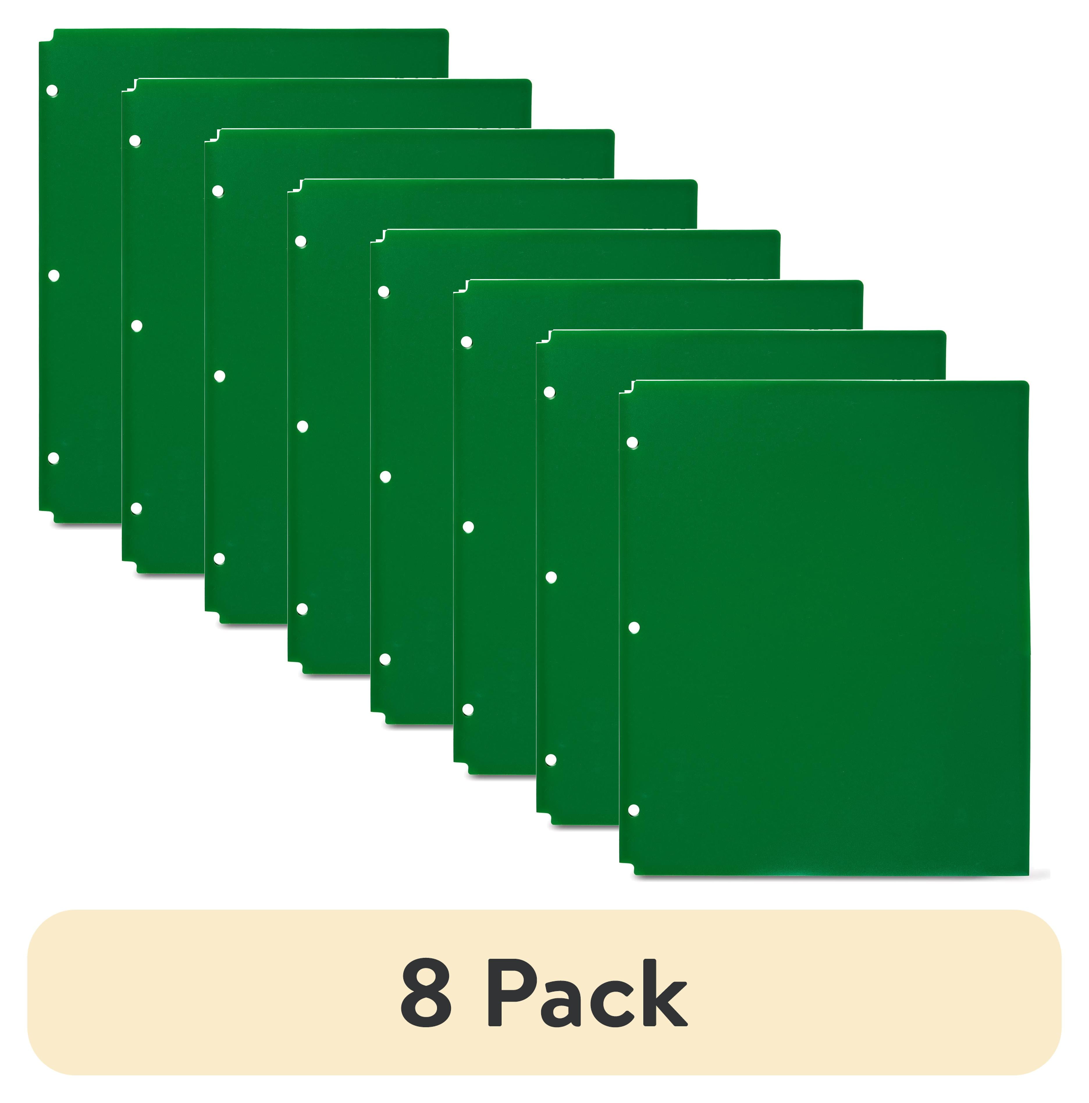 (8 pack) Pen+Gear 2-Pocket Poly Folder, Green - Walmart.com