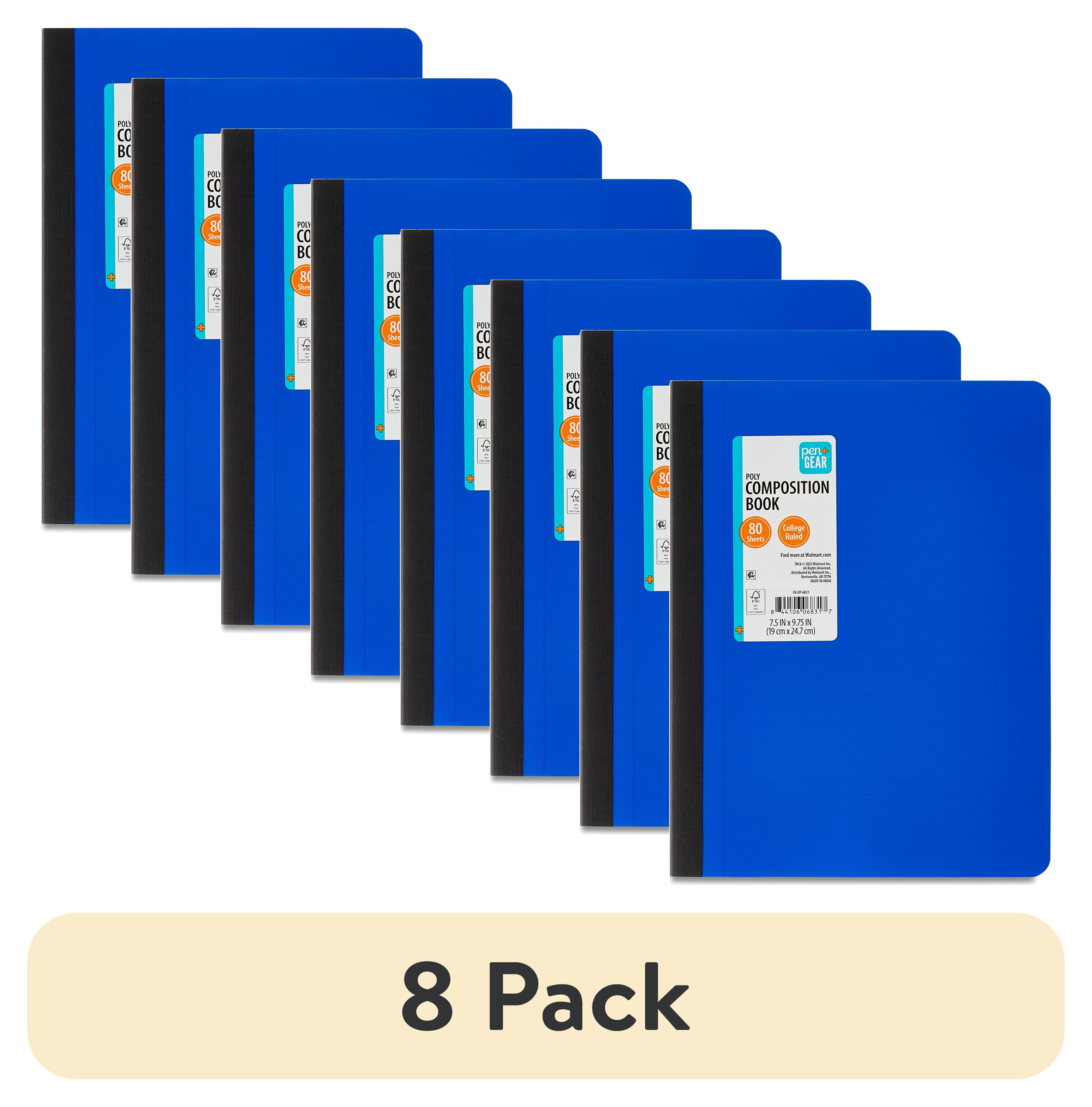 (8 pack) Pen+Gear Composition Book, College Ruled, 7.5"x 9.75", Poly ...