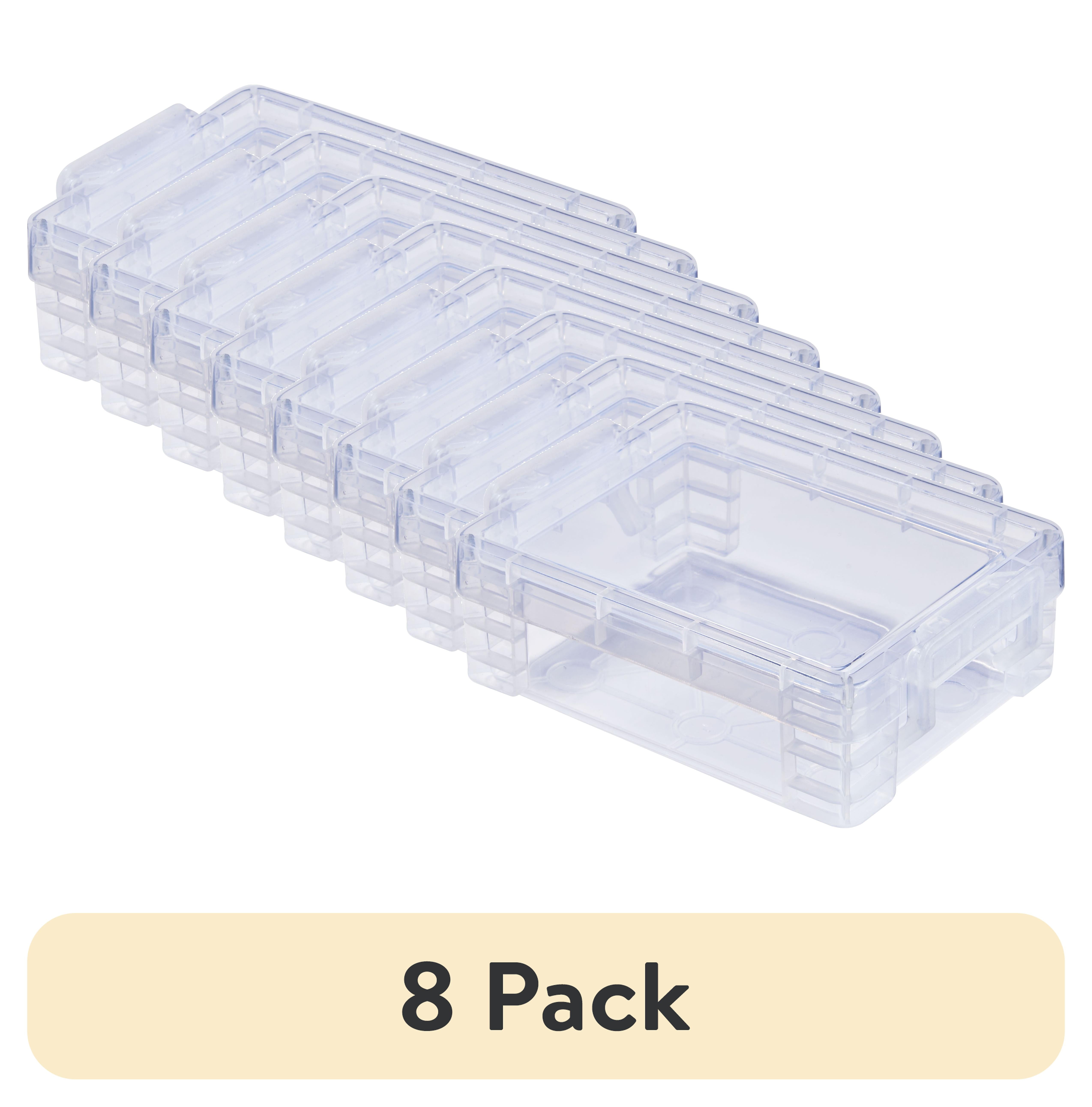 (8 pack) Pen + Gear Plastic Storage Stacker Box, Clear, Craft and Hobby ...