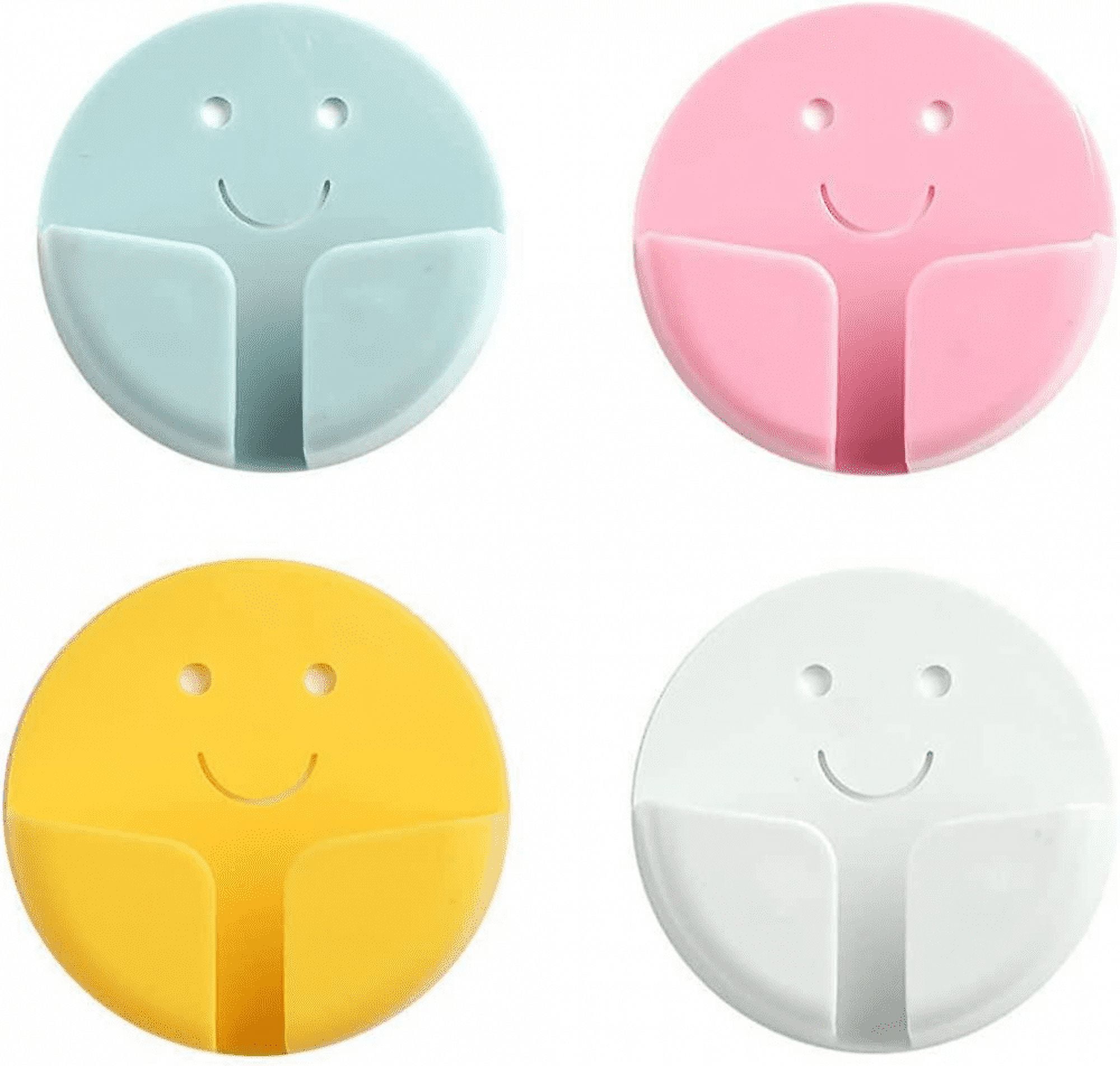 8-pack Plastic Hooks With Adhesive, Non-perforated Hook Brackets ...