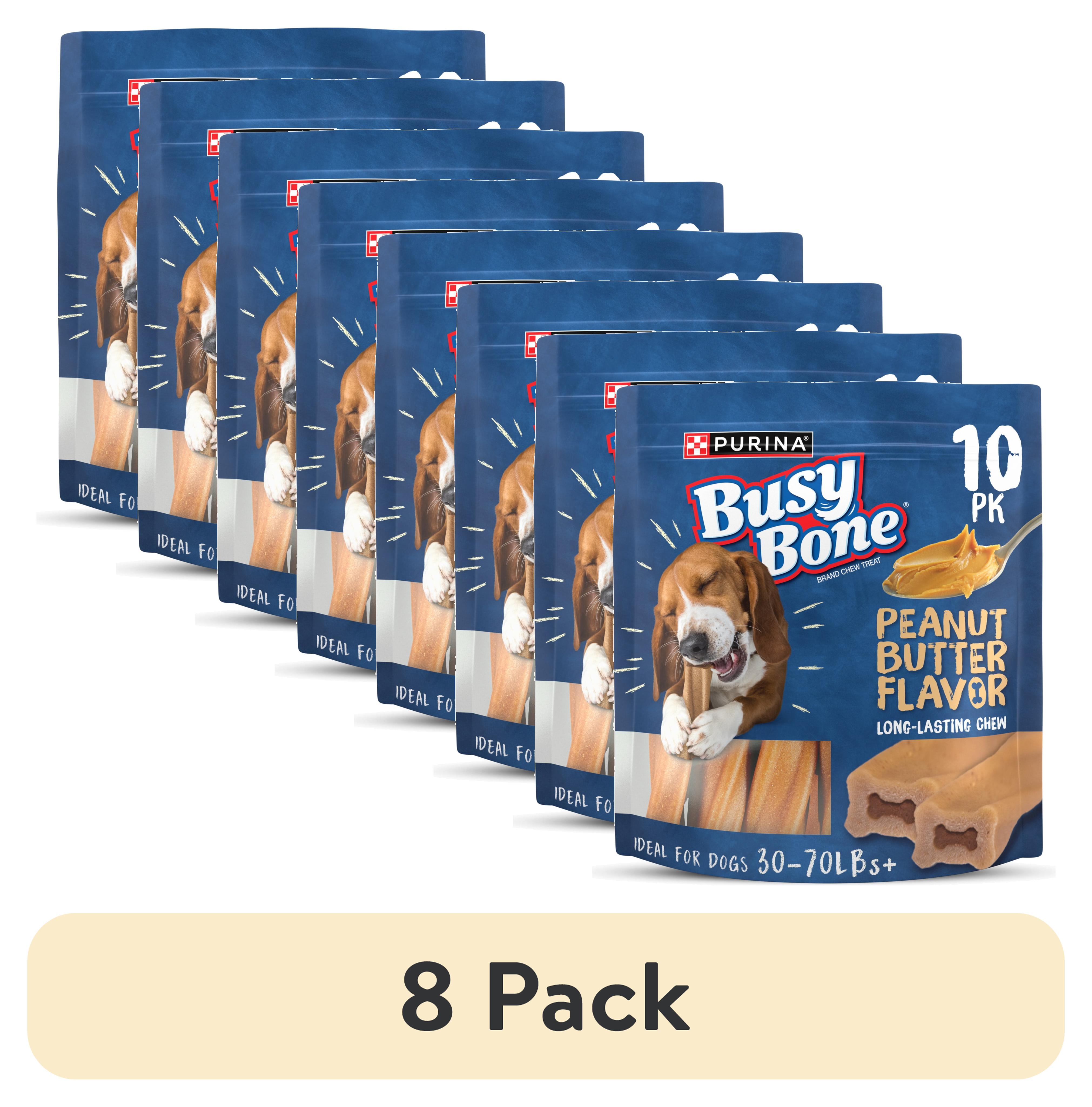 (8 pack) Purina Busy Bone Small & Medium Dog Treats, Peanut Butter ...