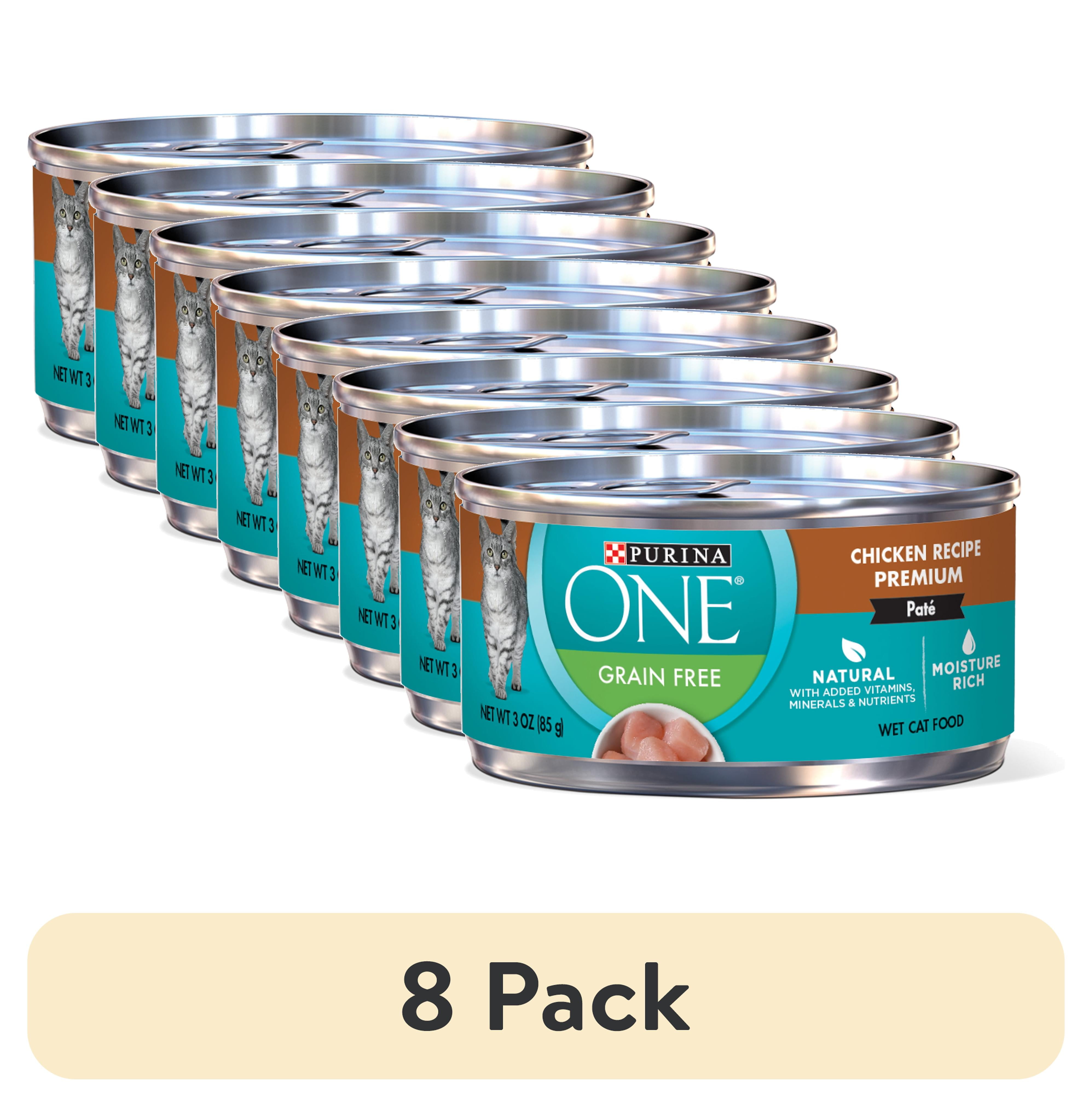 (8 pack) Purina ONE Pate, Natural Grain Free, Soft Chicken, Wet Cat ...