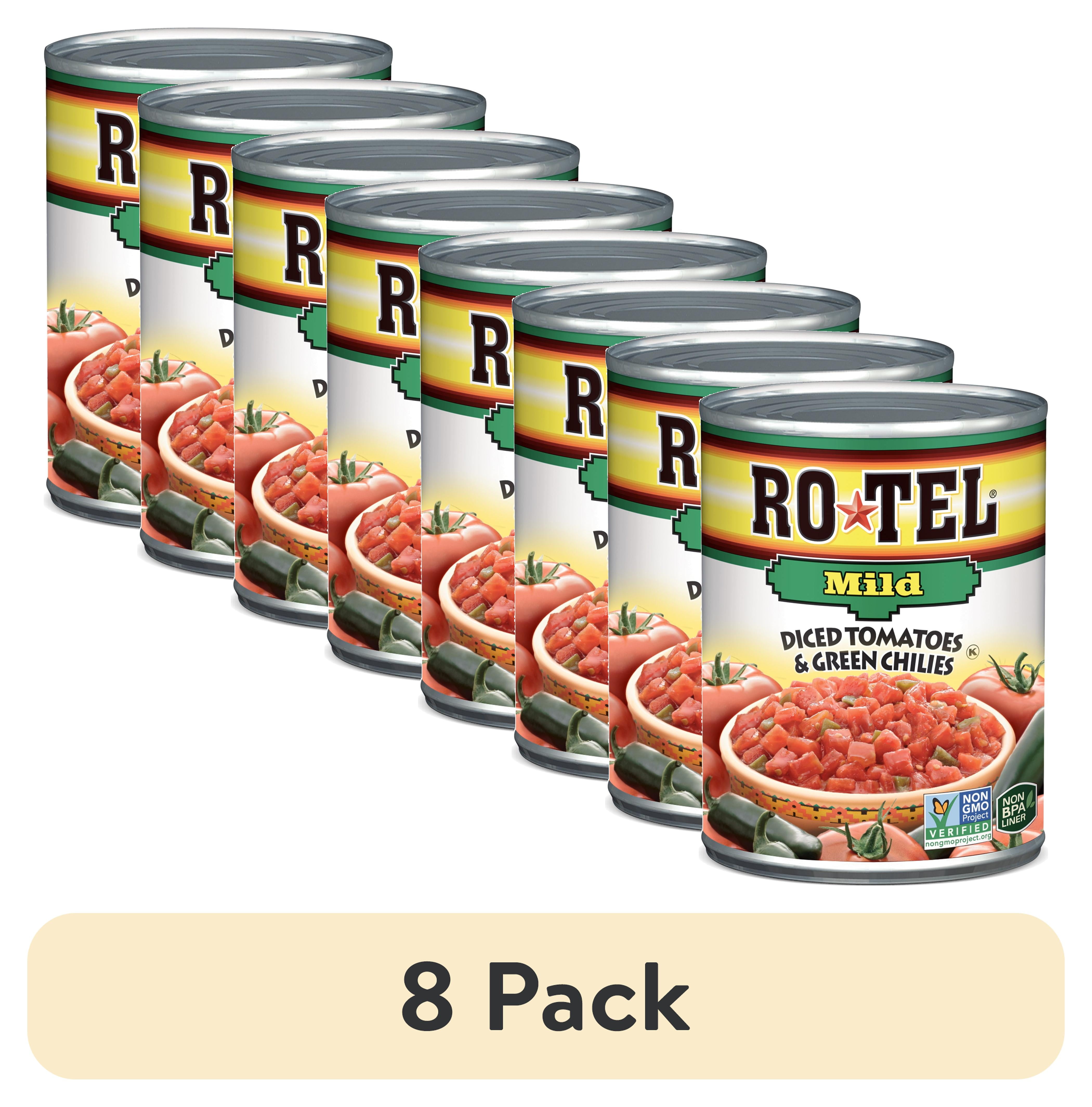 (8 pack) ROTEL Mild Diced Tomatoes and Green Chilies, 10 oz - Walmart.com