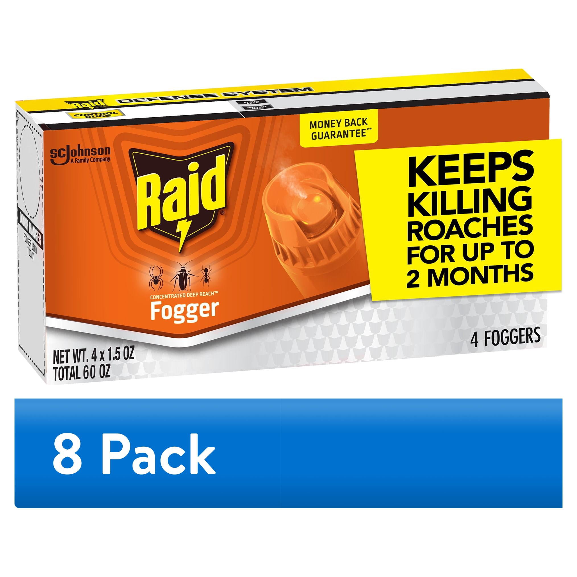 (8 pack) Raid Concentrated Deep Reach Pest Killer & Roach Fogger, 1.5 ...