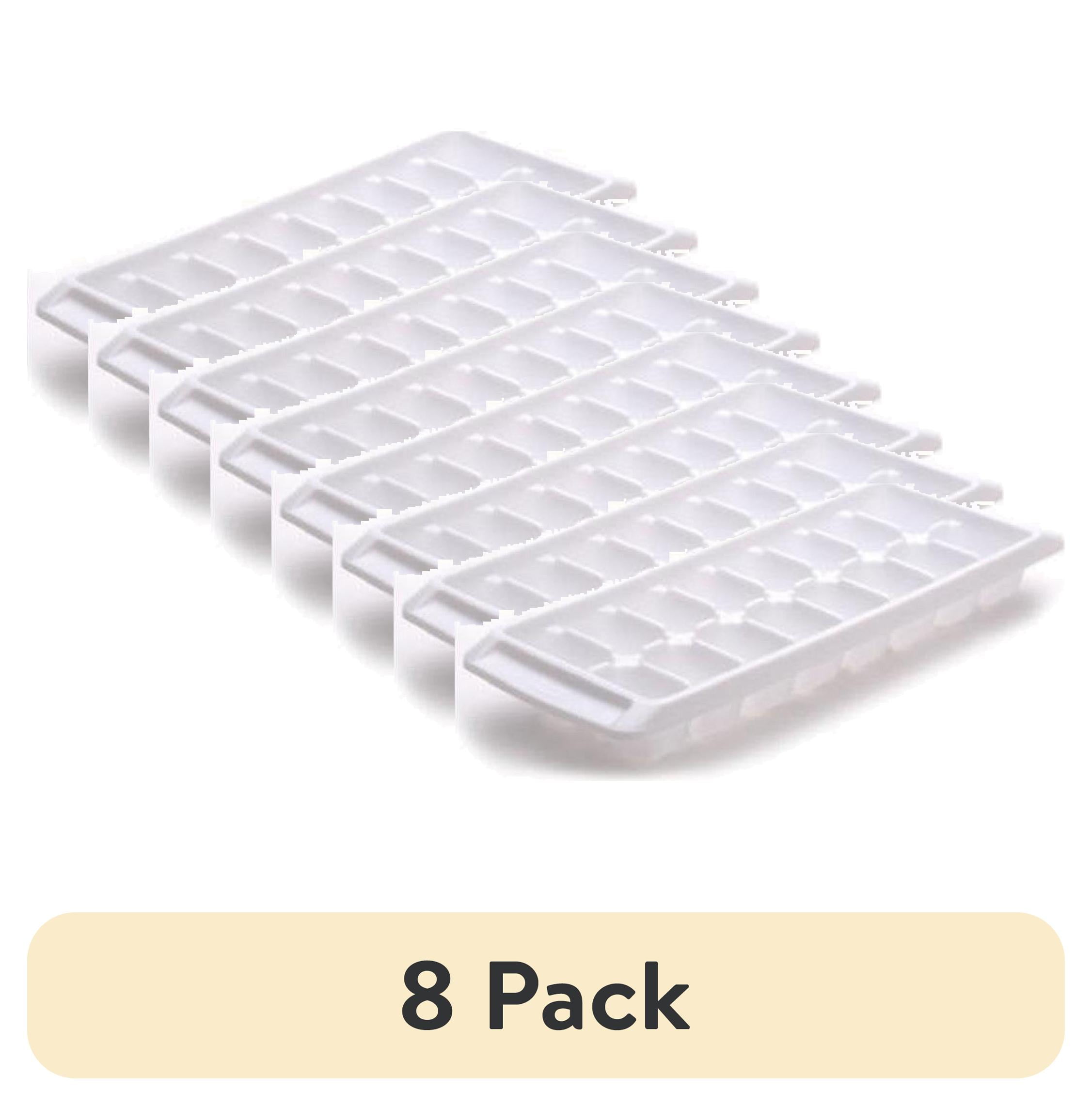 (8 pack) Rubbermaid® Quick Release Ice Cube Tray, Plastic, White ...