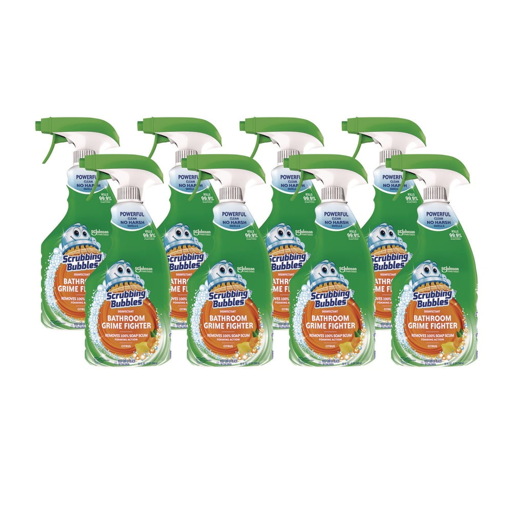 (8 pack) Scrubbing Bubbles Bathroom Grime Fighter Spray, Citrus, 32 oz ...