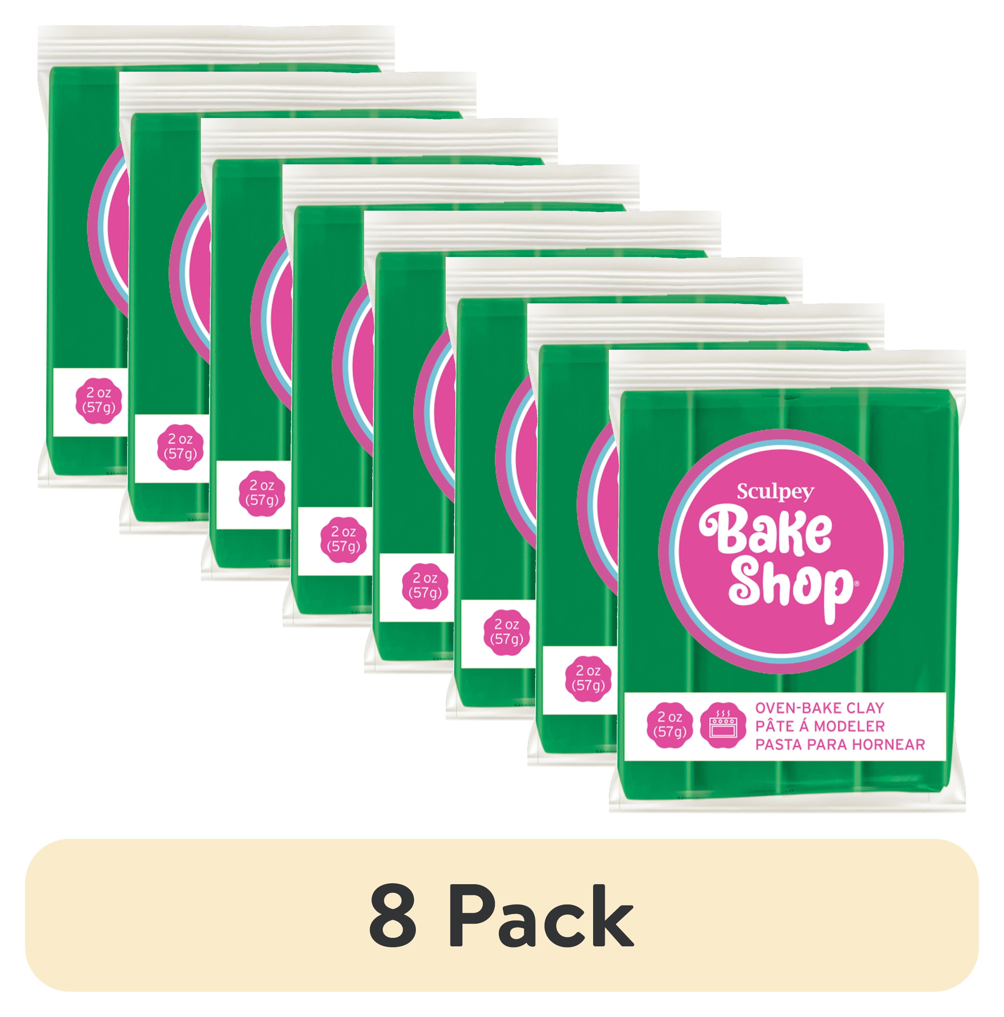(8 pack) Sculpey Bake Shop 2 oz Oven Bake Polymer Clay Green - Walmart.com