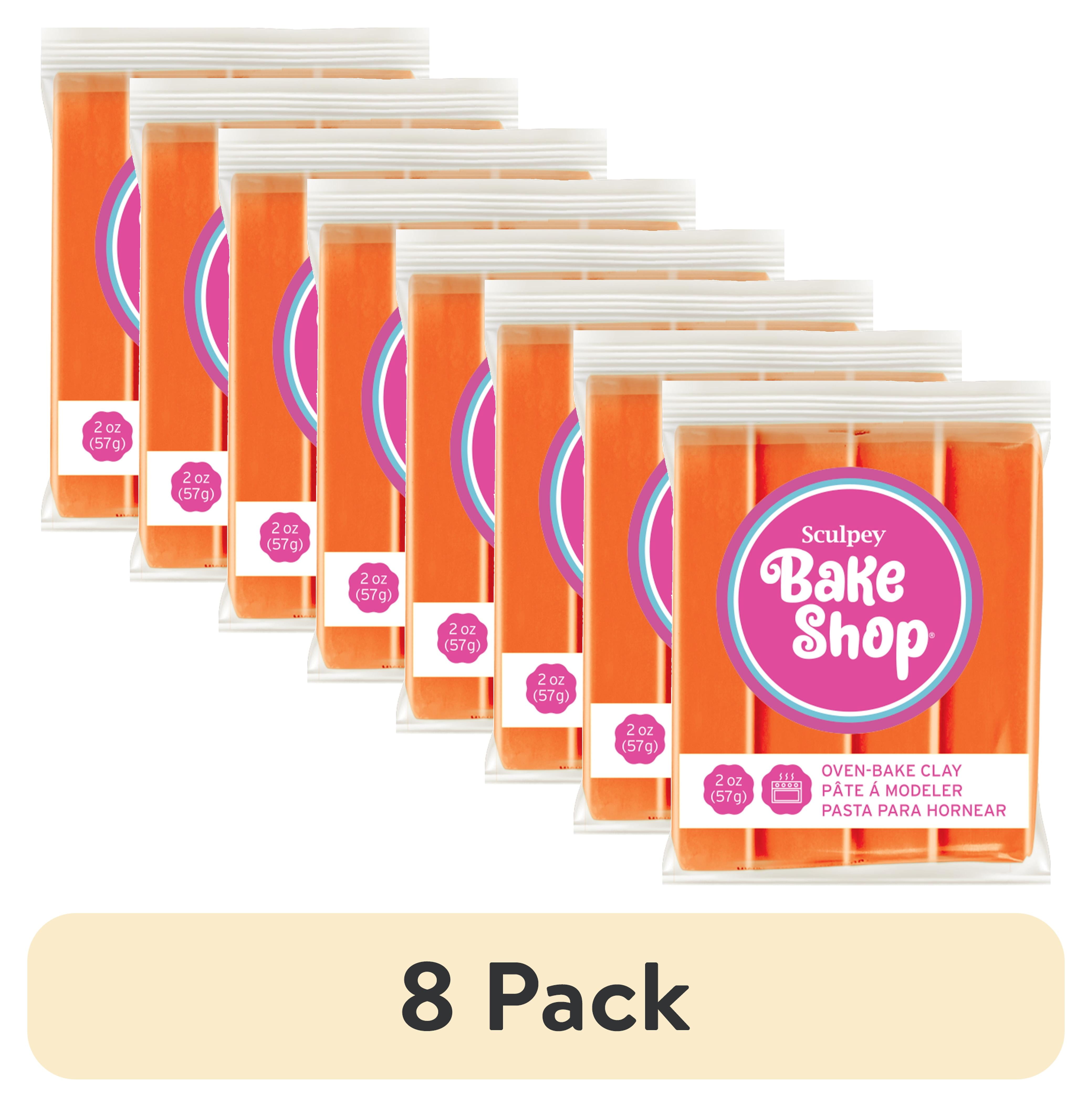 (8 pack) Sculpey Bake Shop 2 oz Oven Bake Polymer Clay Orange - Walmart.com