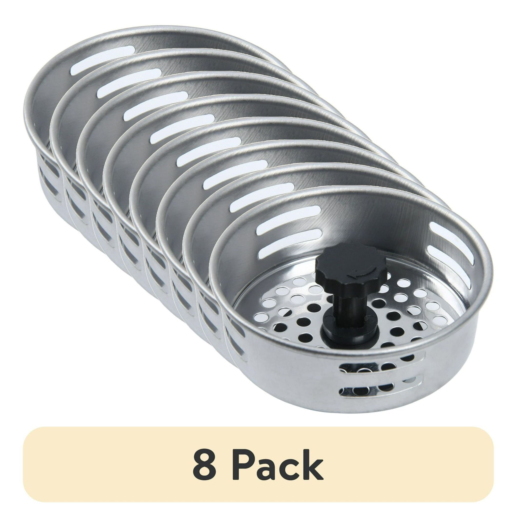 (8 pack) Silver Stainless Steel Kitchen Sink Strainer and Drain Catcher ...