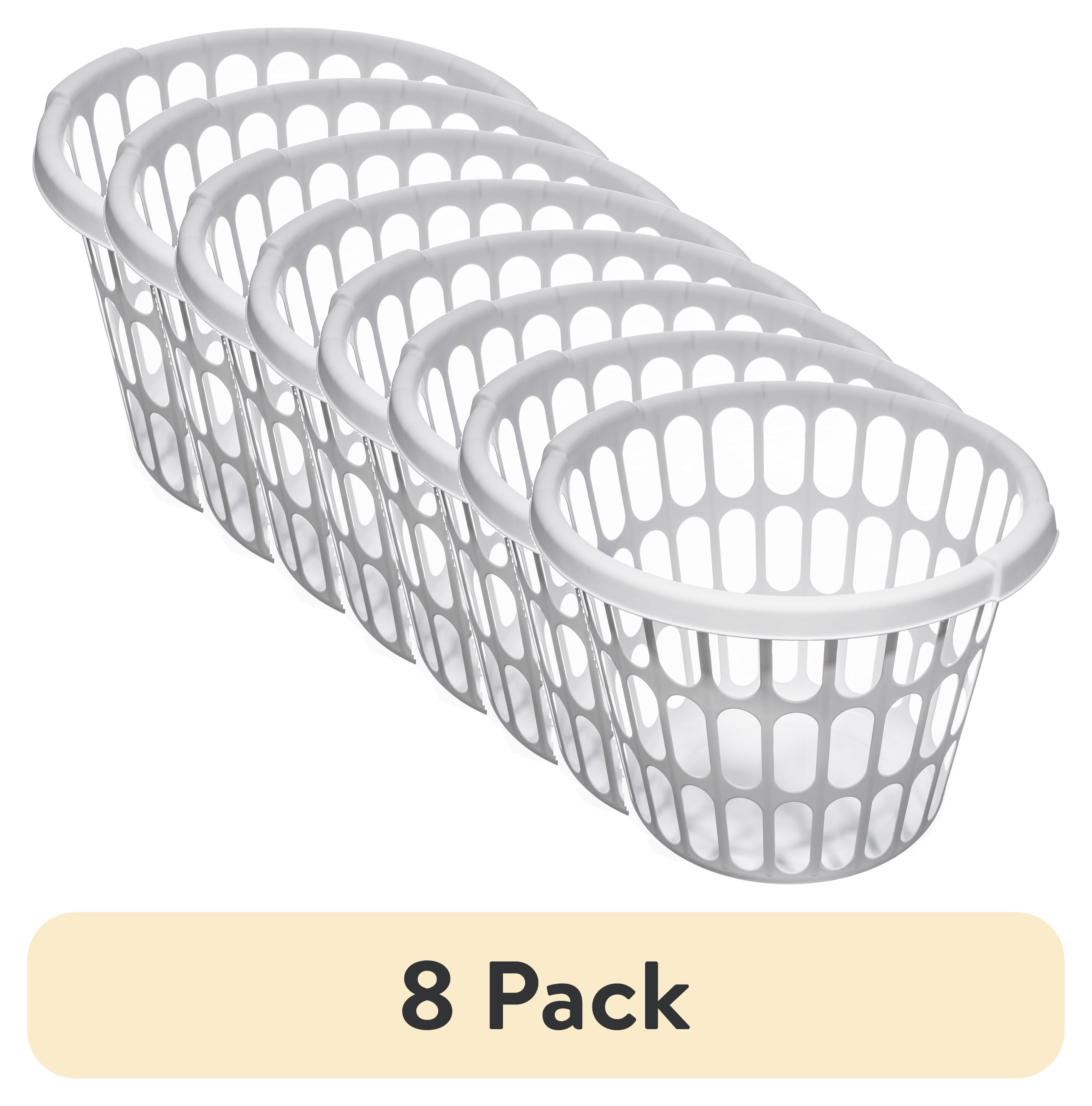 (8 pack) Starplast Adult 1-Bushel Round Laundry Basket, White - Walmart.com