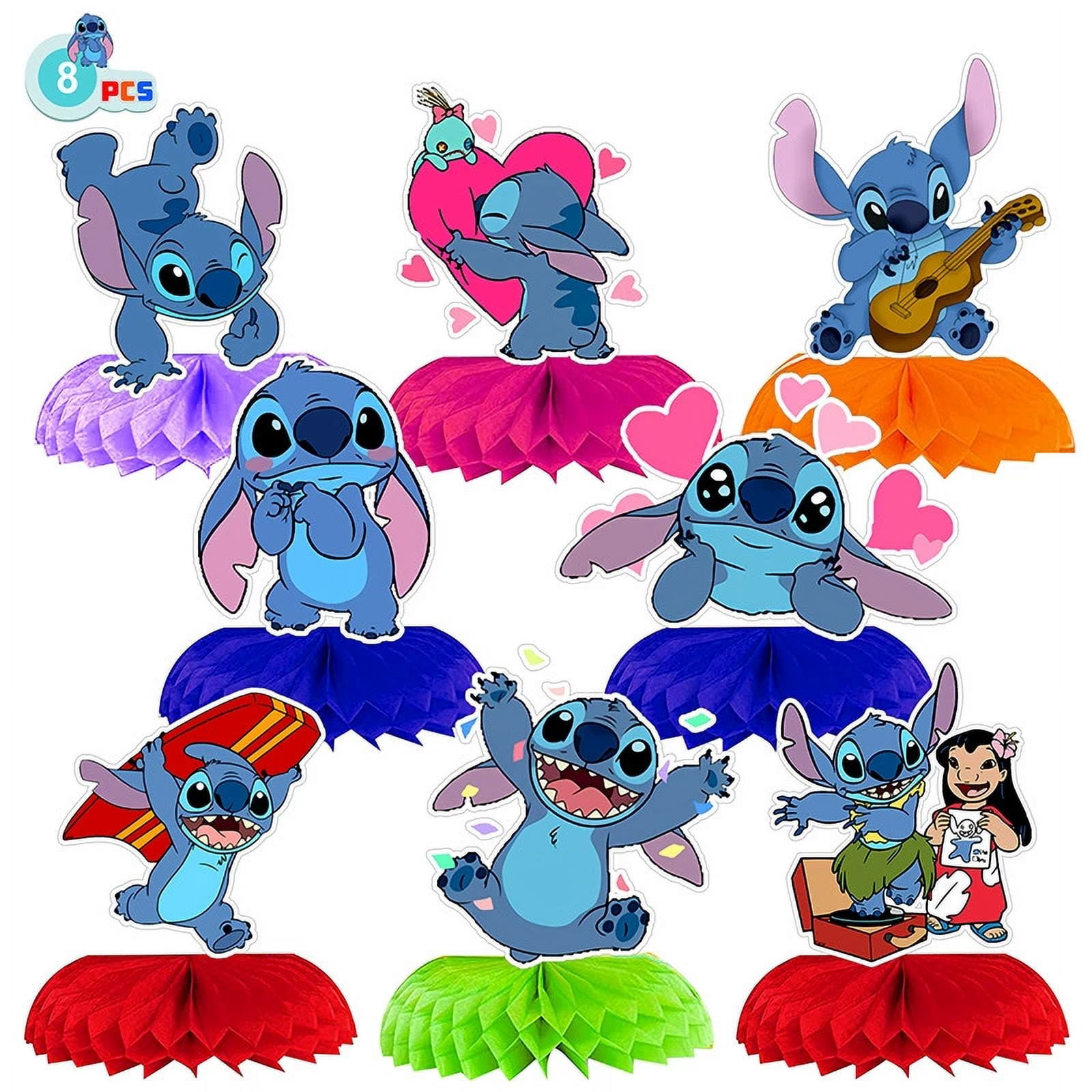 8 pack Stitch Party Honeycomb Centerpiece Table Decorations Birthday ...
