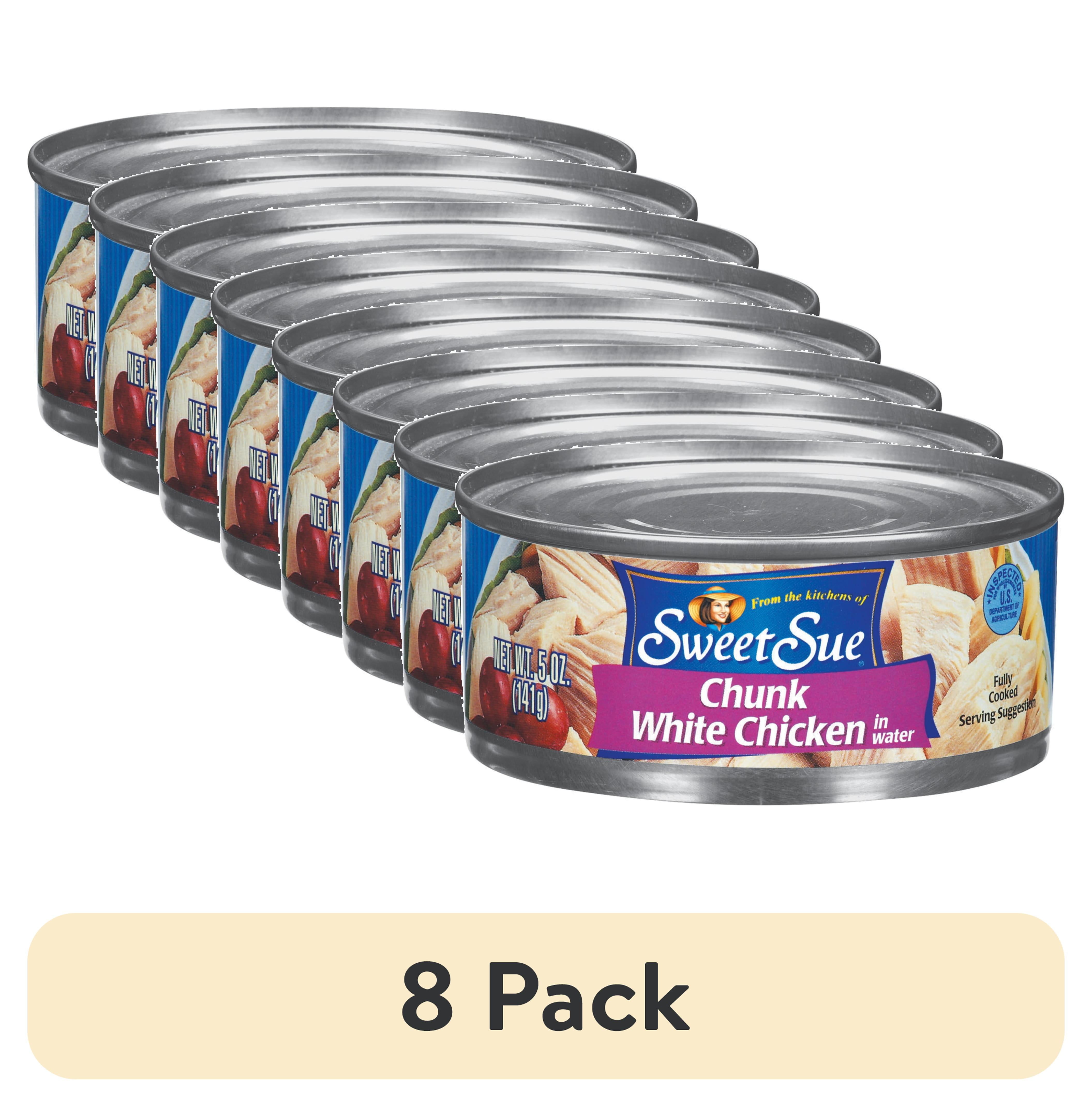 (8 pack) Sweet Sue Chunk White Chicken in Water, Gluten Free, 11g ...