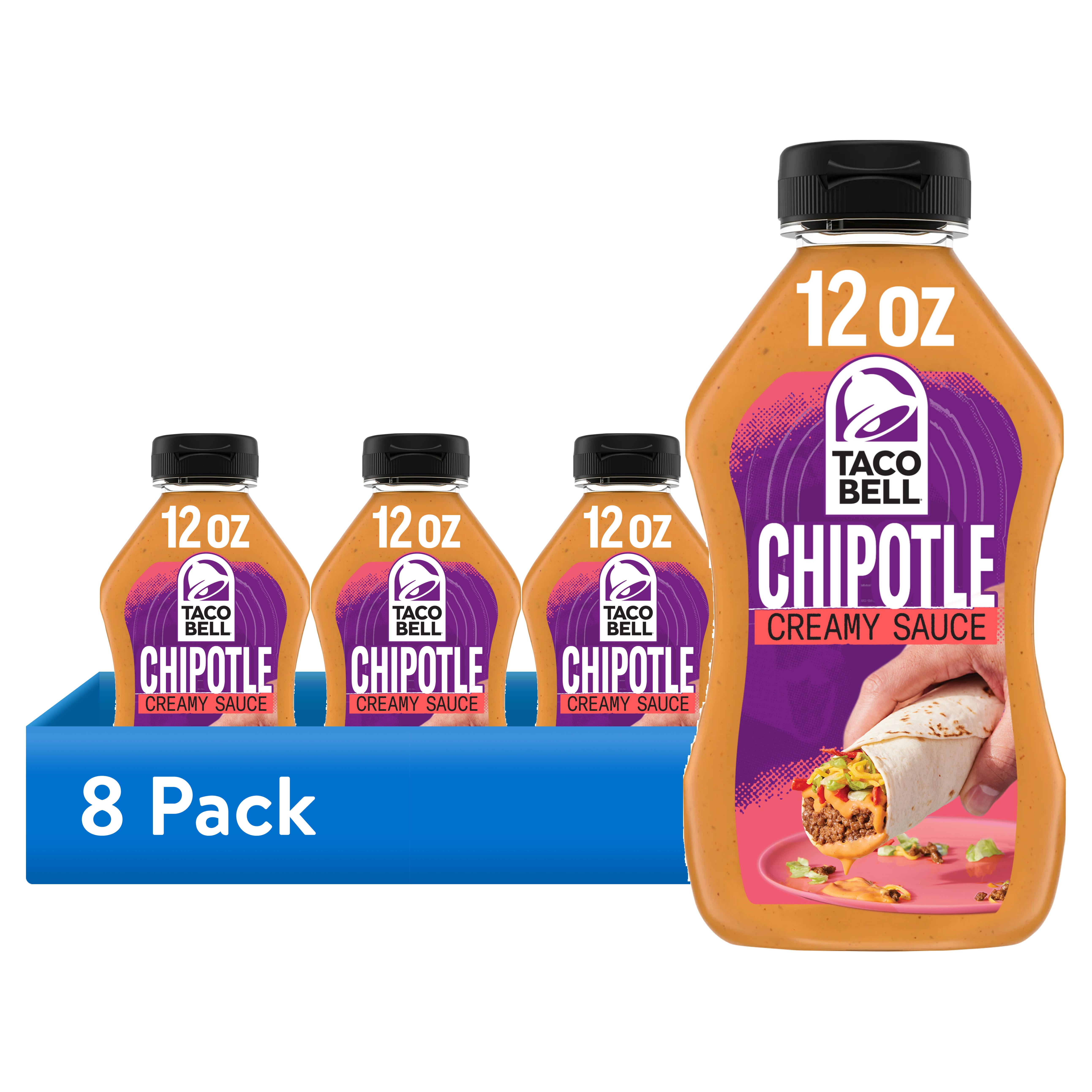 (8 pack) Taco Bell Creamy Chipotle Sauce, 12 fl oz Bottle - Walmart.com