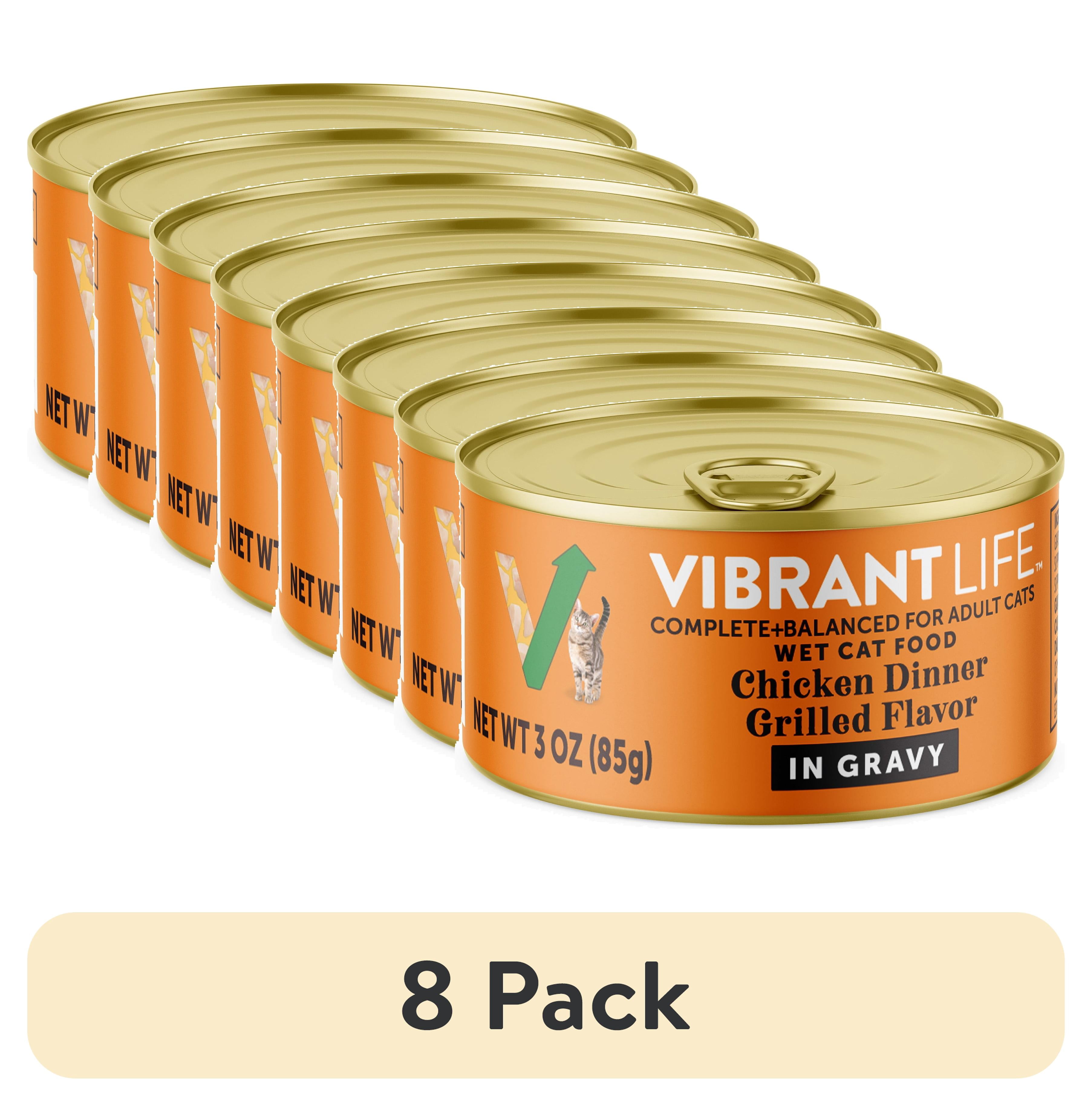 (8 pack) Vibrant Life Chicken Dinner Grilled Flavor Cuts in Gravy Wet ...