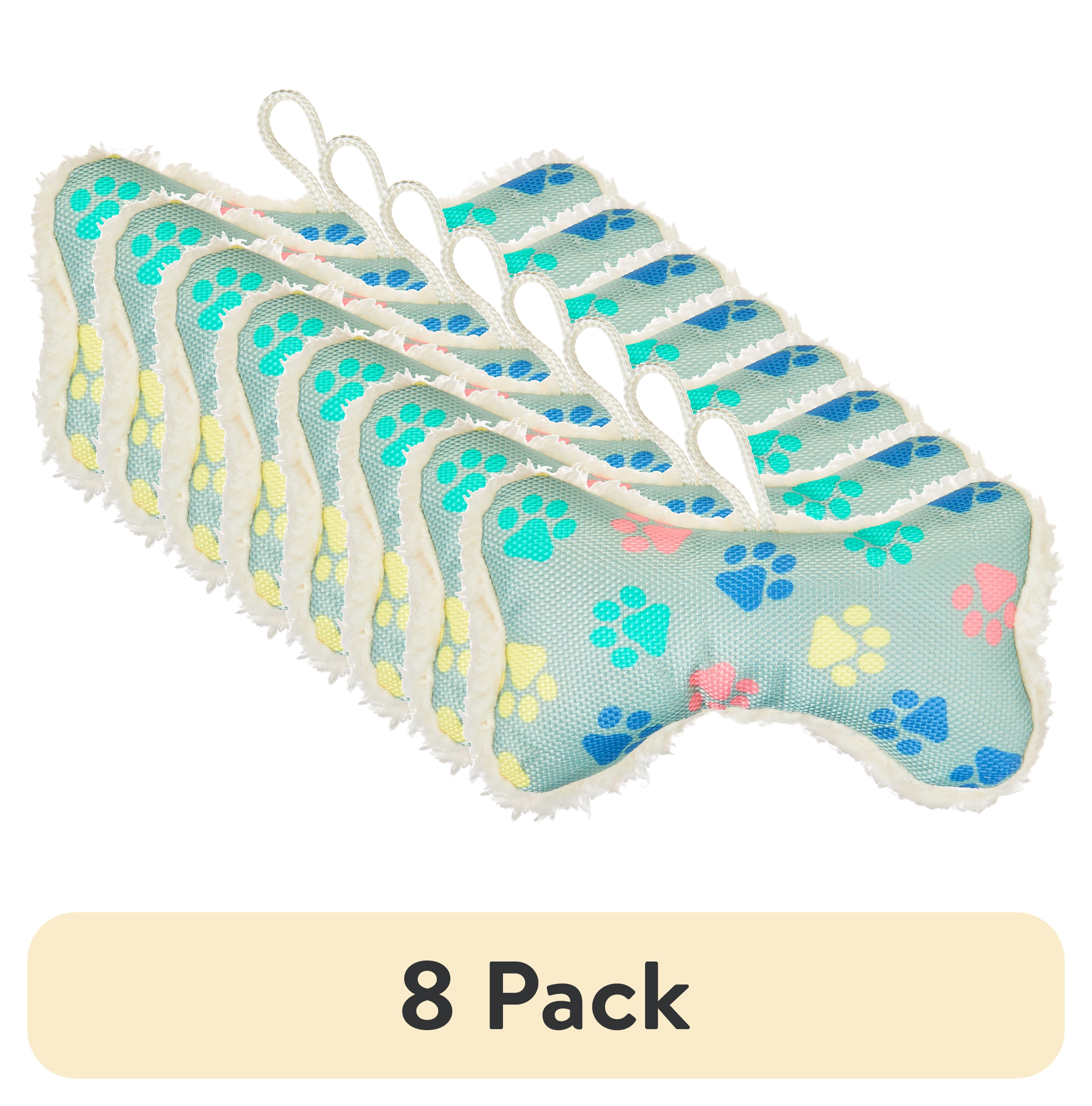 (8 pack) Vibrant Life Cozy Buddy Squeaky Bone Dog Toy, Color May Vary ...