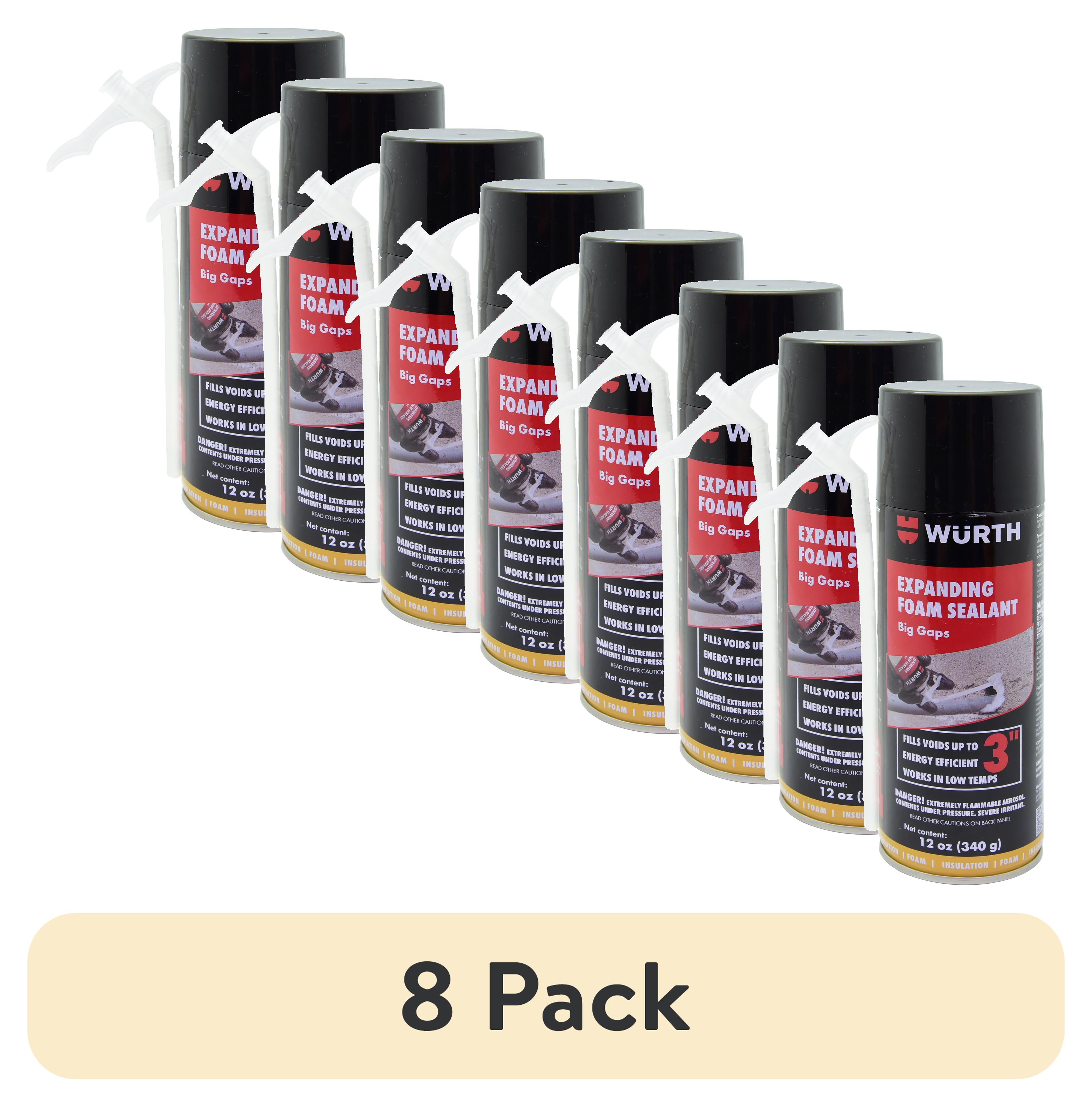 (8 pack) Würth Big Gaps Expanding Foam Sealant, up to 3 inches, 12oz ...