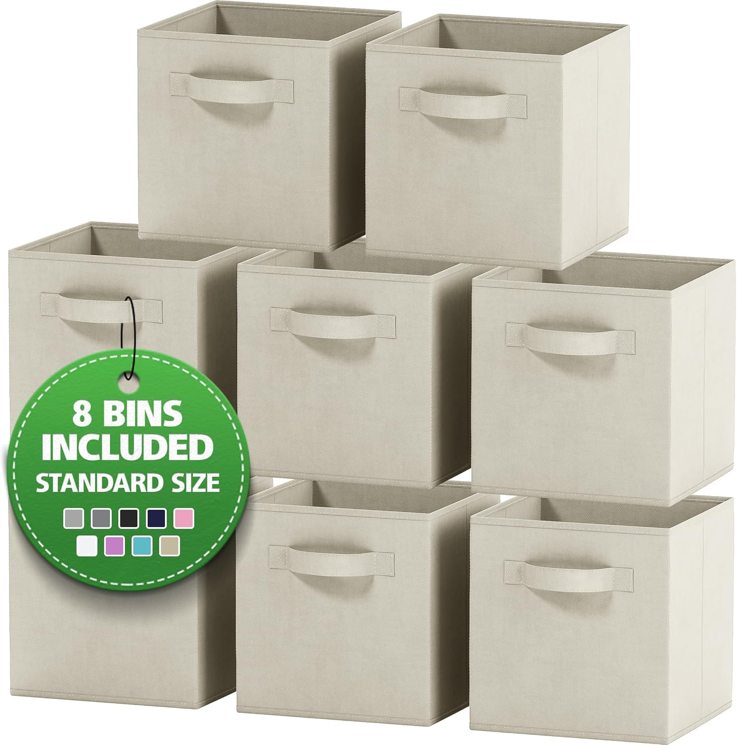 8-pack heavy-duty black storage box - 11-inch cubic storage box, used ...