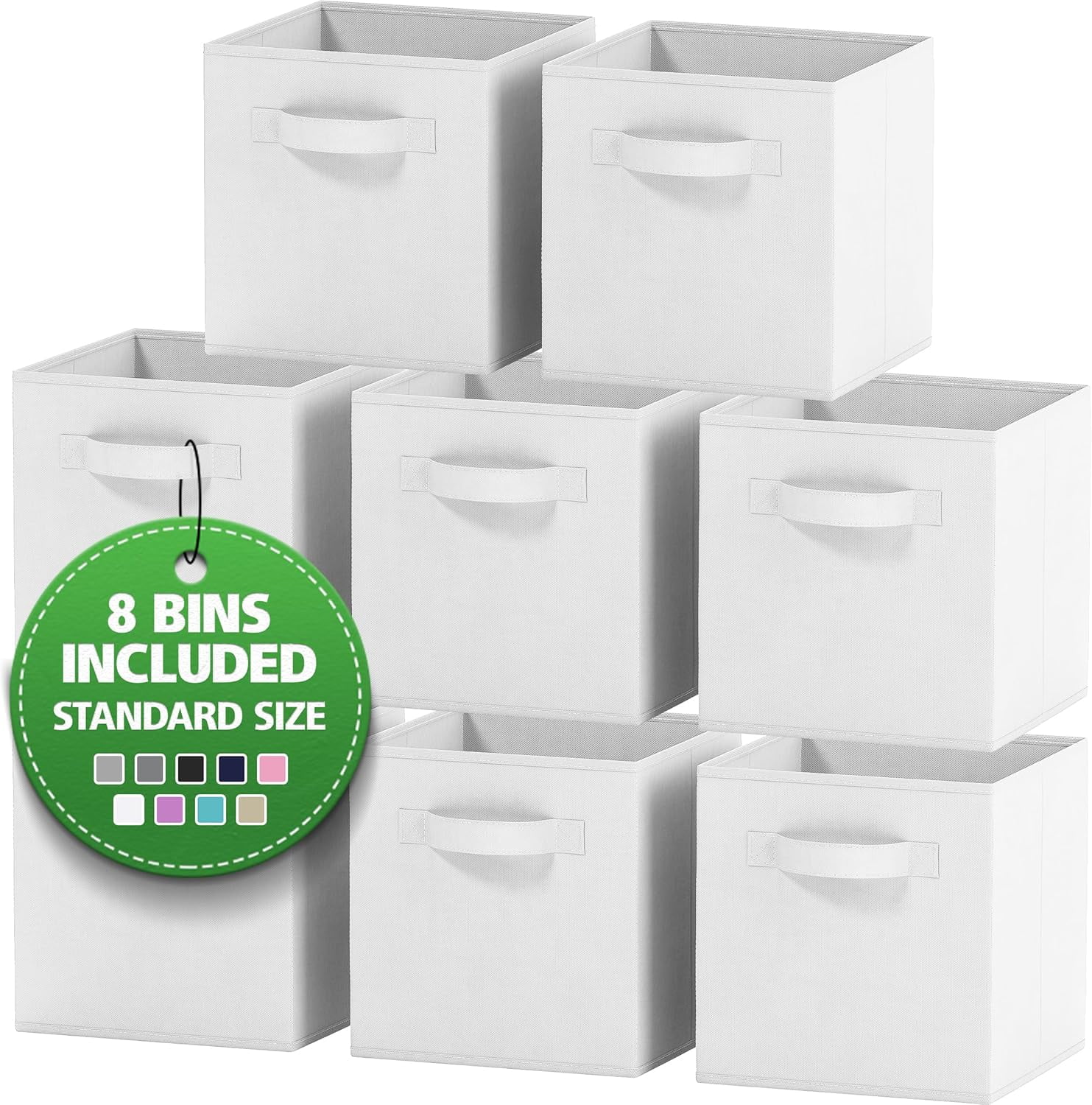 8-pack heavy-duty black storage box - 11-inch cubic storage box, used ...