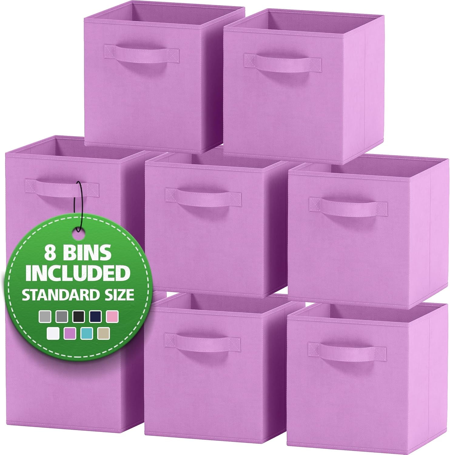 8-pack heavy-duty black storage box - 11-inch cubic storage box, used ...