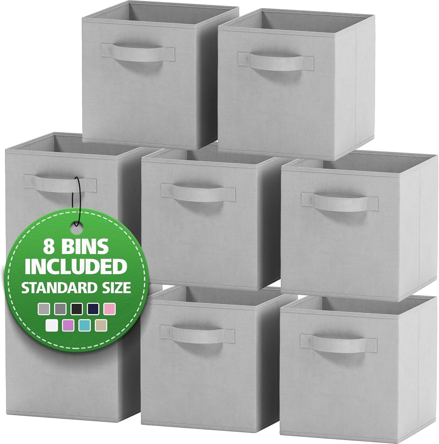 8-pack heavy-duty black storage box - 11-inch cubic storage box, used ...