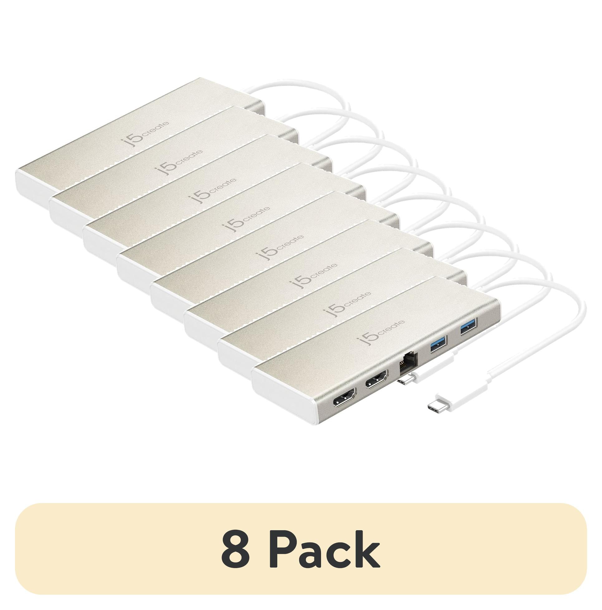 (8 pack) j5create USB-C Dual HDMI Mini Laptop Dock, JCD381 - Walmart.com