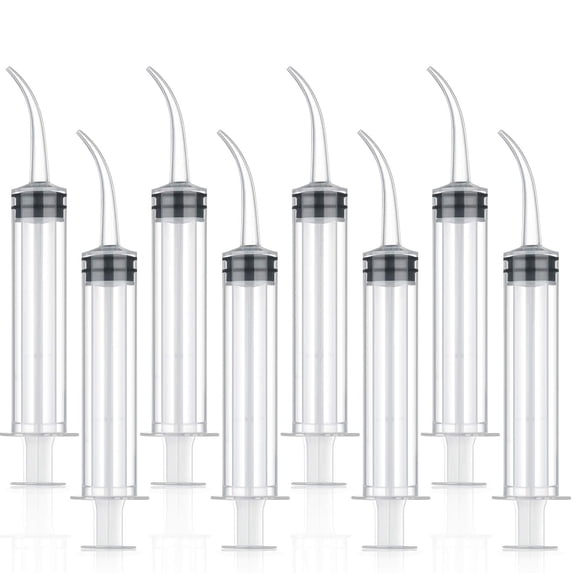 8 packs of disposable 12 dental syringes dental flushing syringe with ...