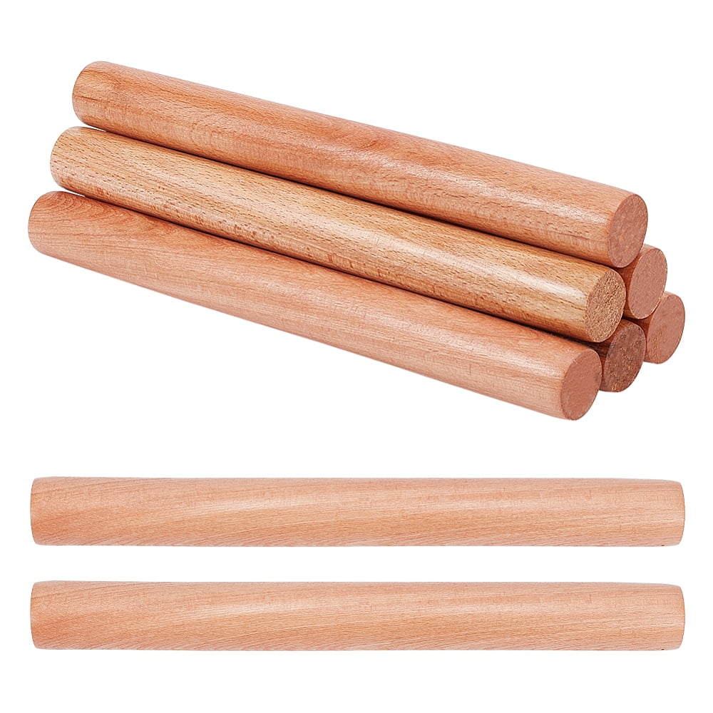 8 pc 8pcs Wood Rolling Pins 10 inch Clay Rolling Pins 1.1 inch Diameter ...