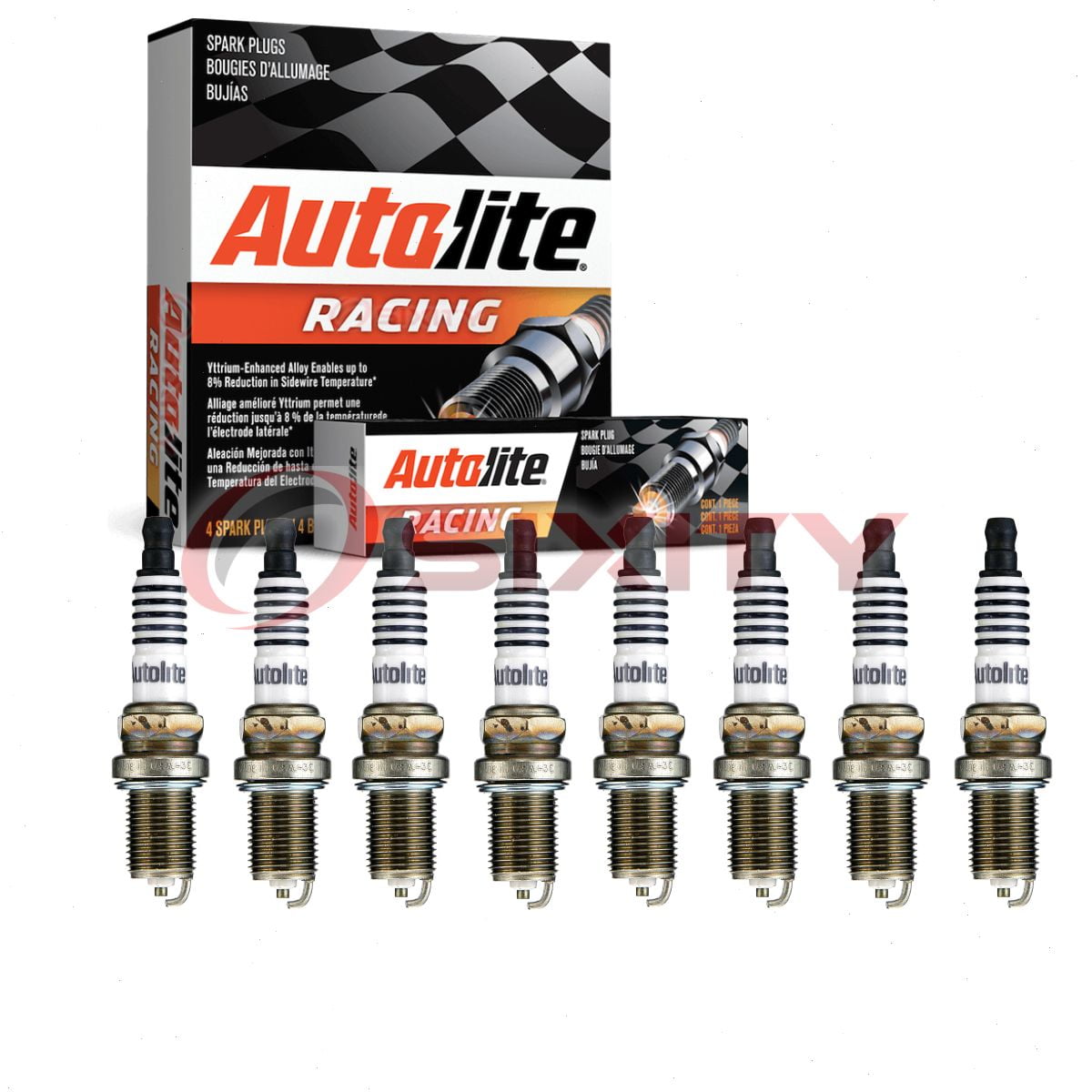 8 pc Autolite AR3923 Racing Spark Plugs for 344 6962 Ignition Wire ...