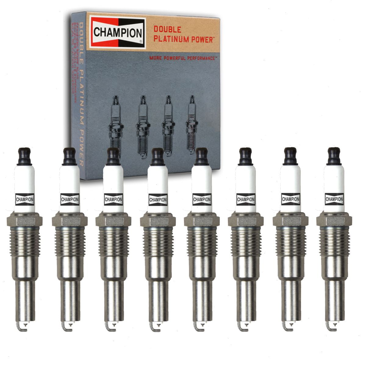 8 pc Champion Double Platinum Spark Plugs compatible with Ford Mustang ...