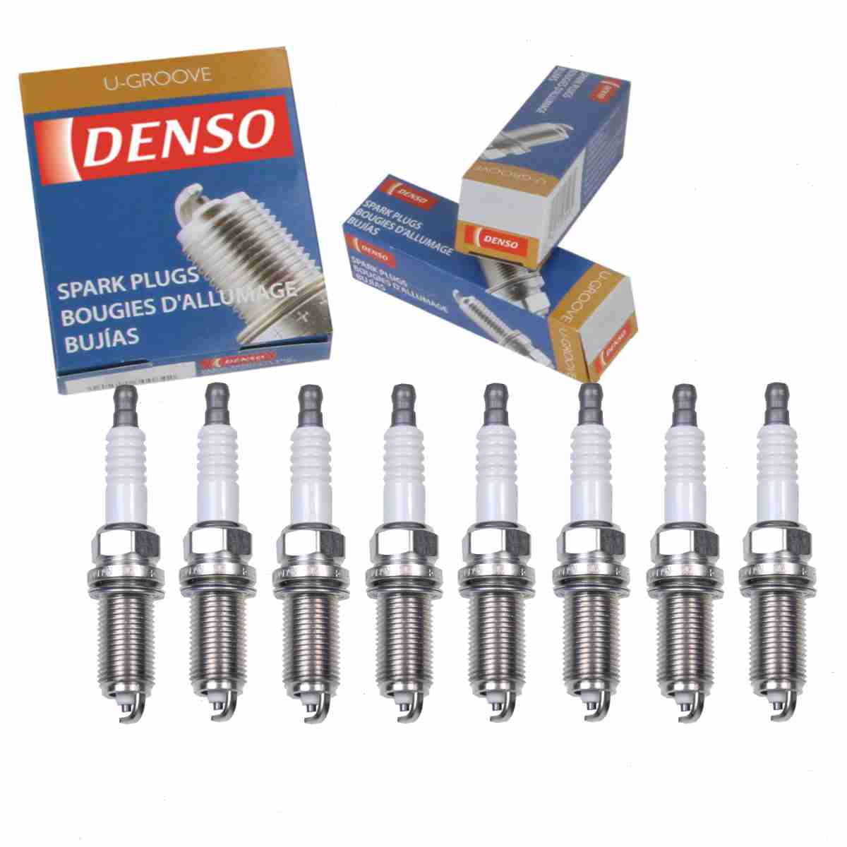 8 pc DENSO 3381 Standard U-Groove Spark Plugs for 30650843-0 5149 050AB ...