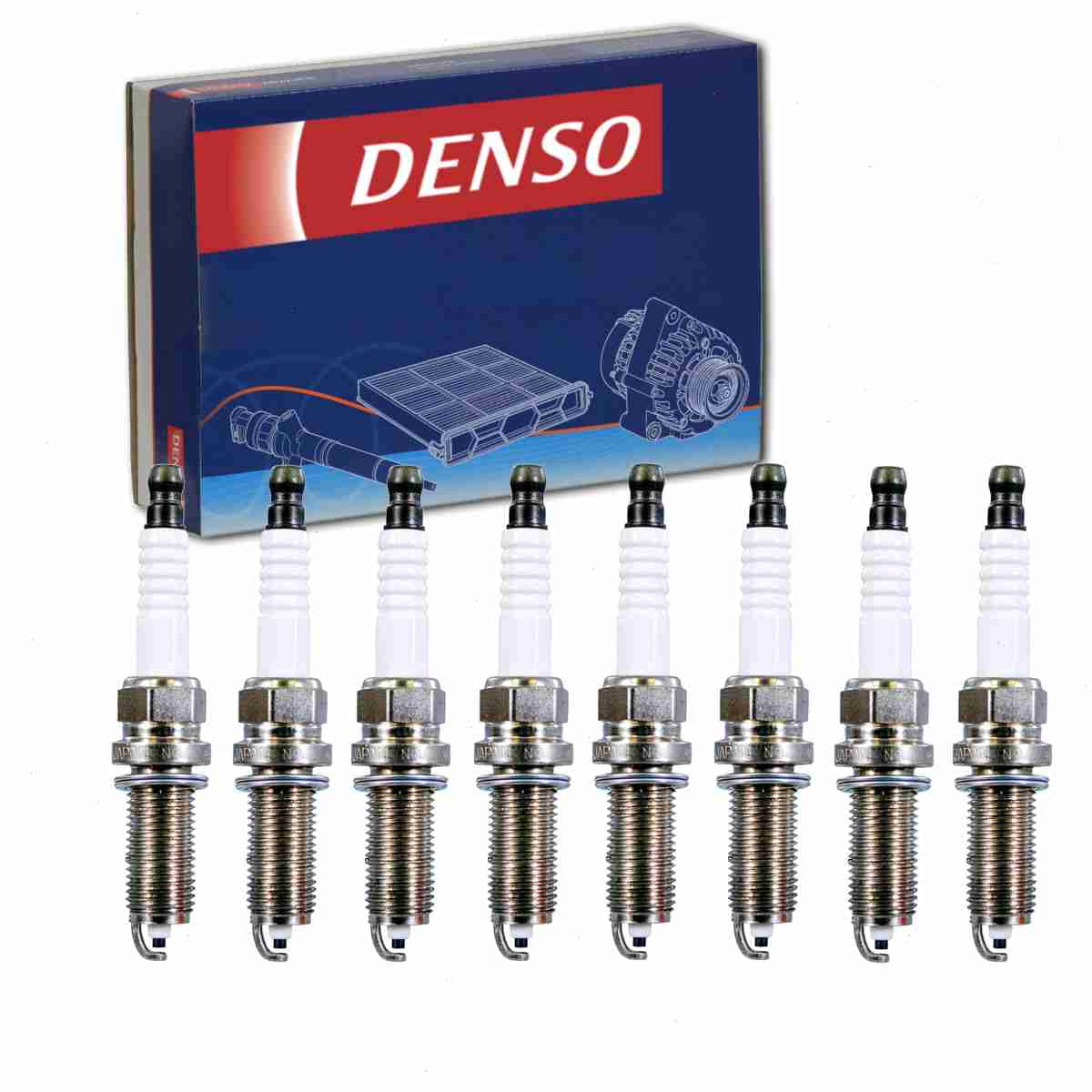 8 pc DENSO 3492 Spark Plugs for 12290-5A2-A01 12290-5A2-A02 DXE22HQR-D11S Ignition Wire ...