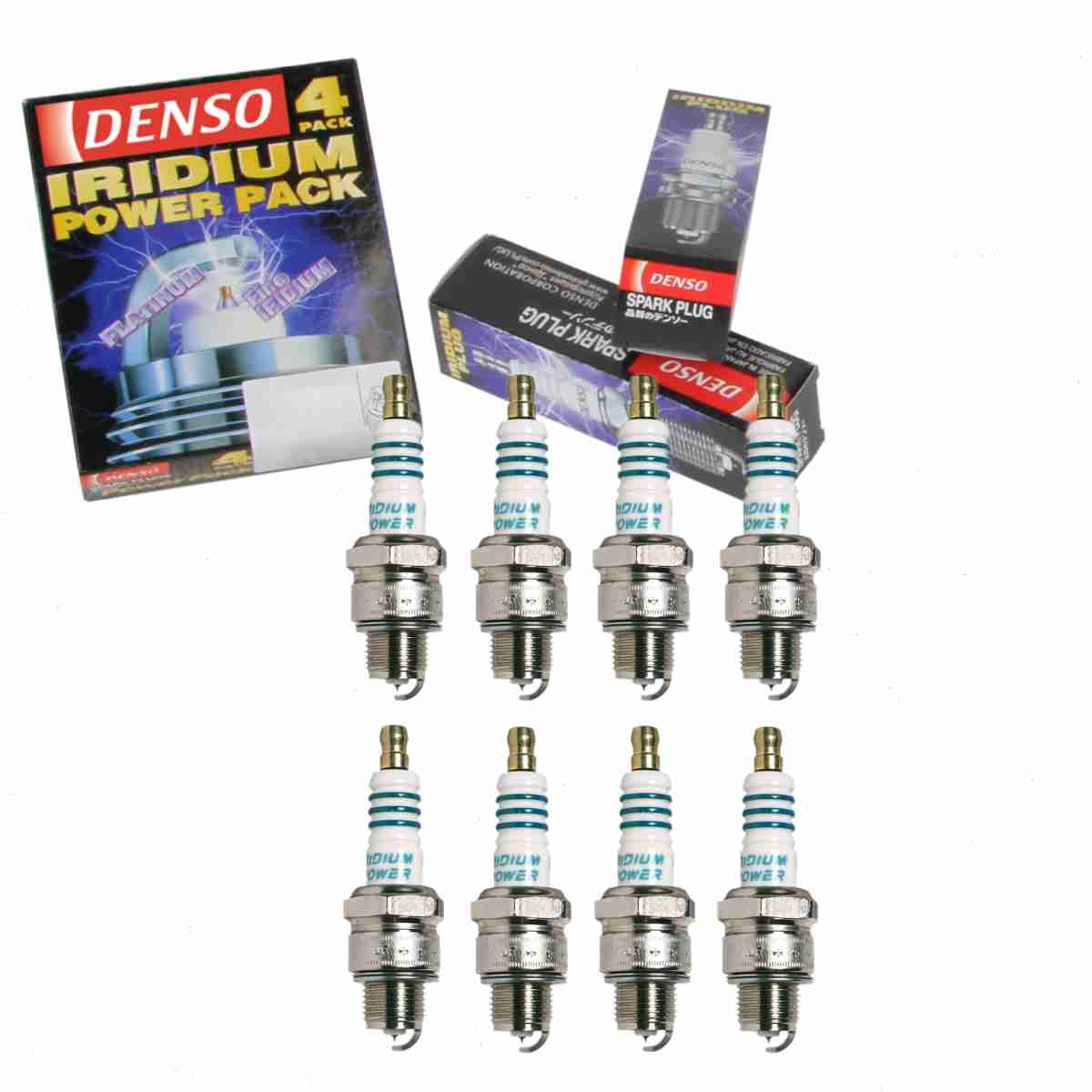 8 pc DENSO 5378 Iridium Power Spark Plugs for IWF20 Ignition Wire ...