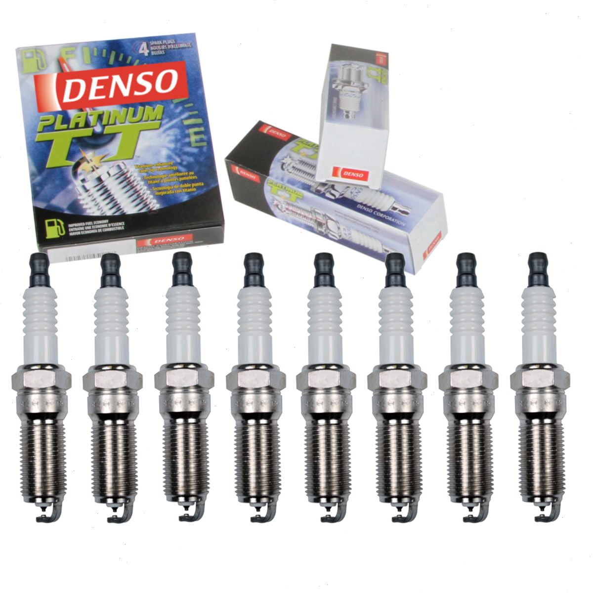 8 pc DENSO Platinum TT Spark Plugs compatible with GMC Sierra 1500 5.3L ...