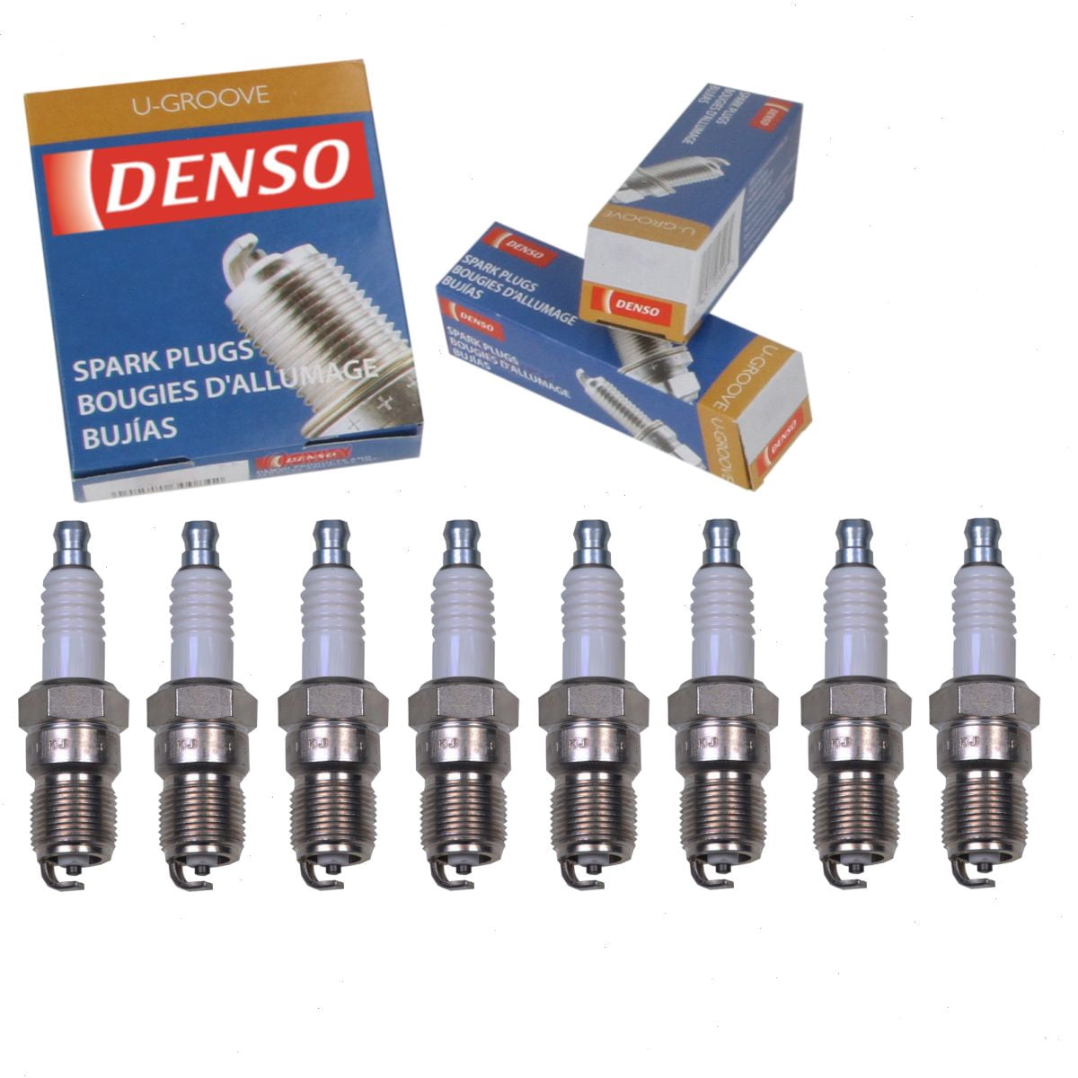 8 pc DENSO Standard U-Groove Spark Plugs compatible with Mercury Grand ...