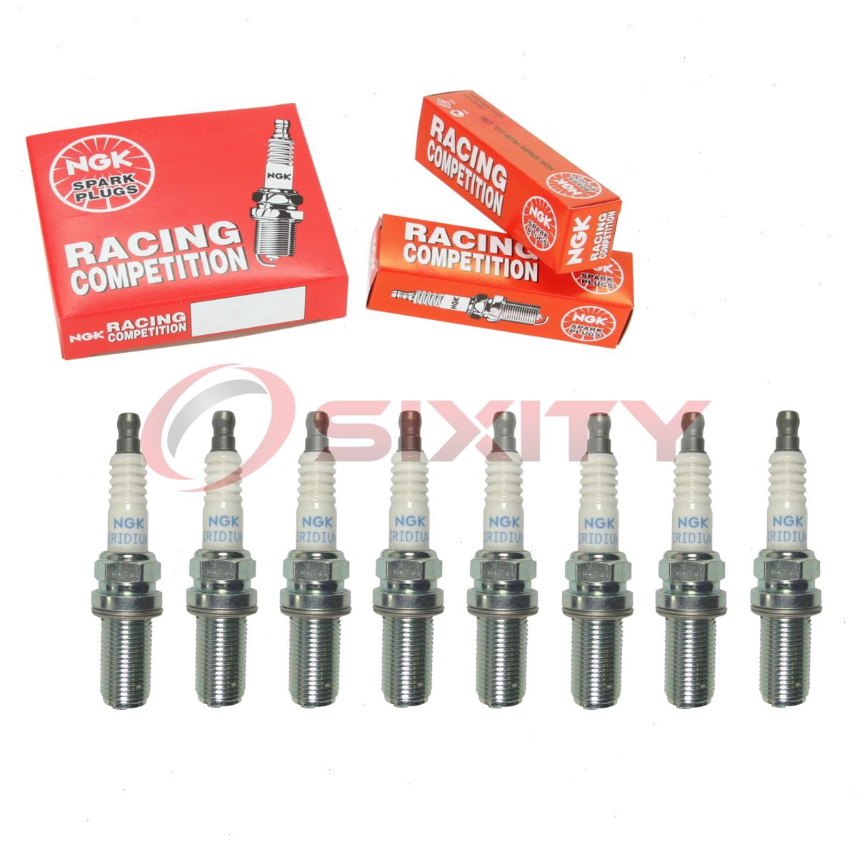 8 pc NGK 4656 Racing Spark Plugs for 5750 IKH01-27 Ignition Wire ...