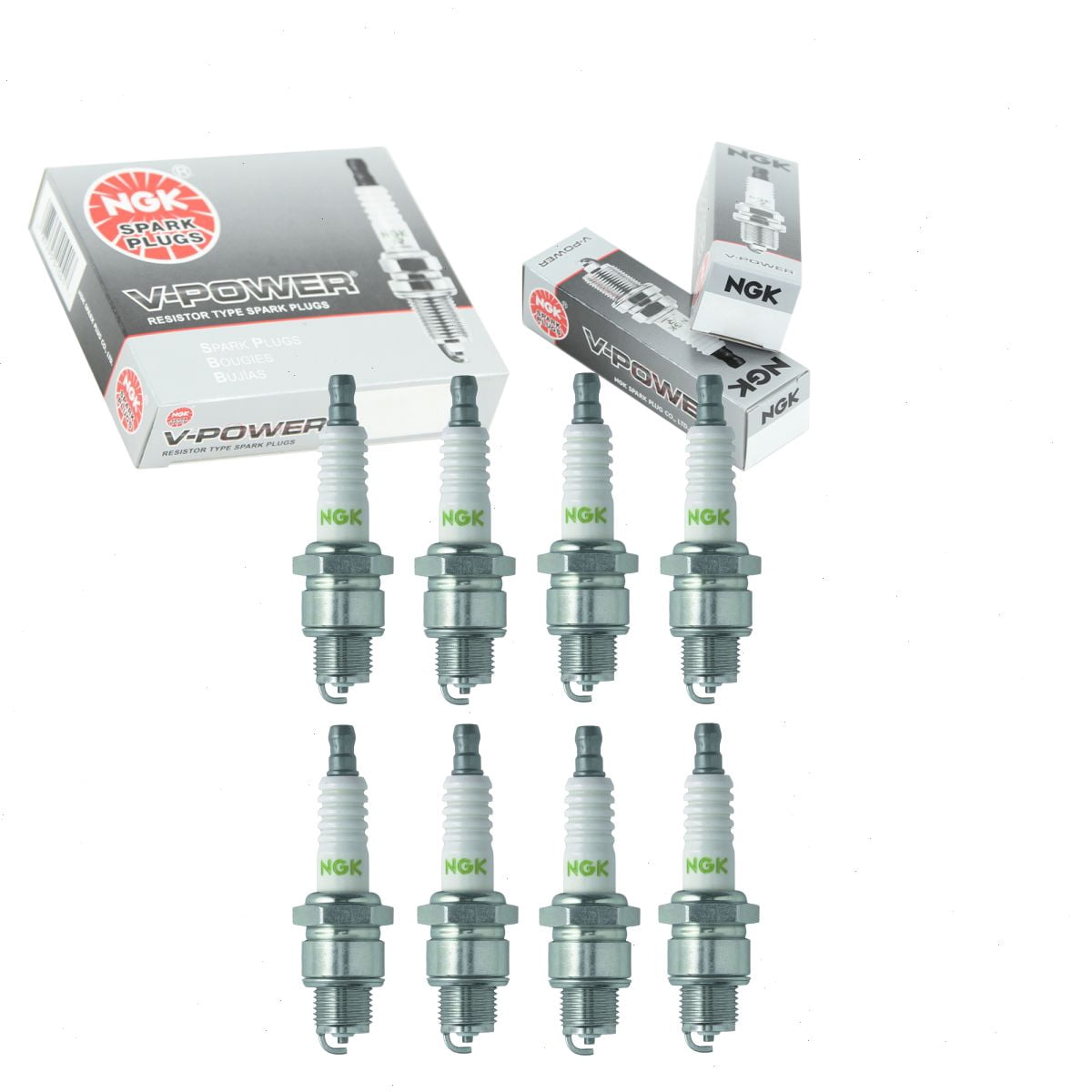 8 pc NGK 4838 V-Power Spark Plugs for 33-816737B 2 33-816737Q 827M L76V ...