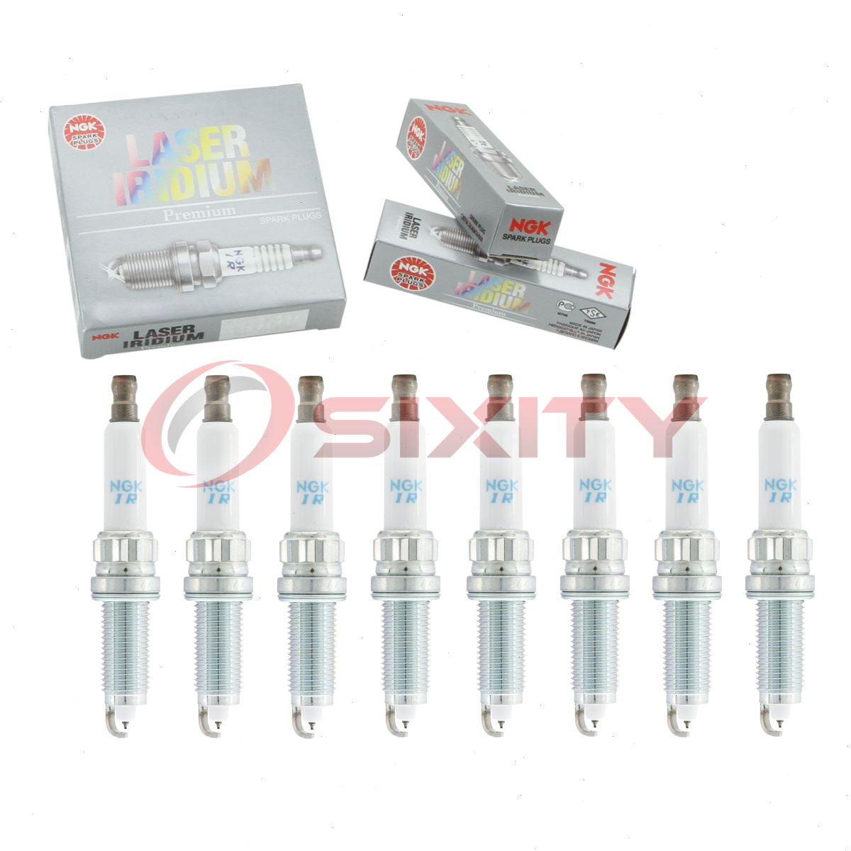 8 pc NGK 91874 Laser Iridium Spark Plugs for Ignition Wire Secondary ...