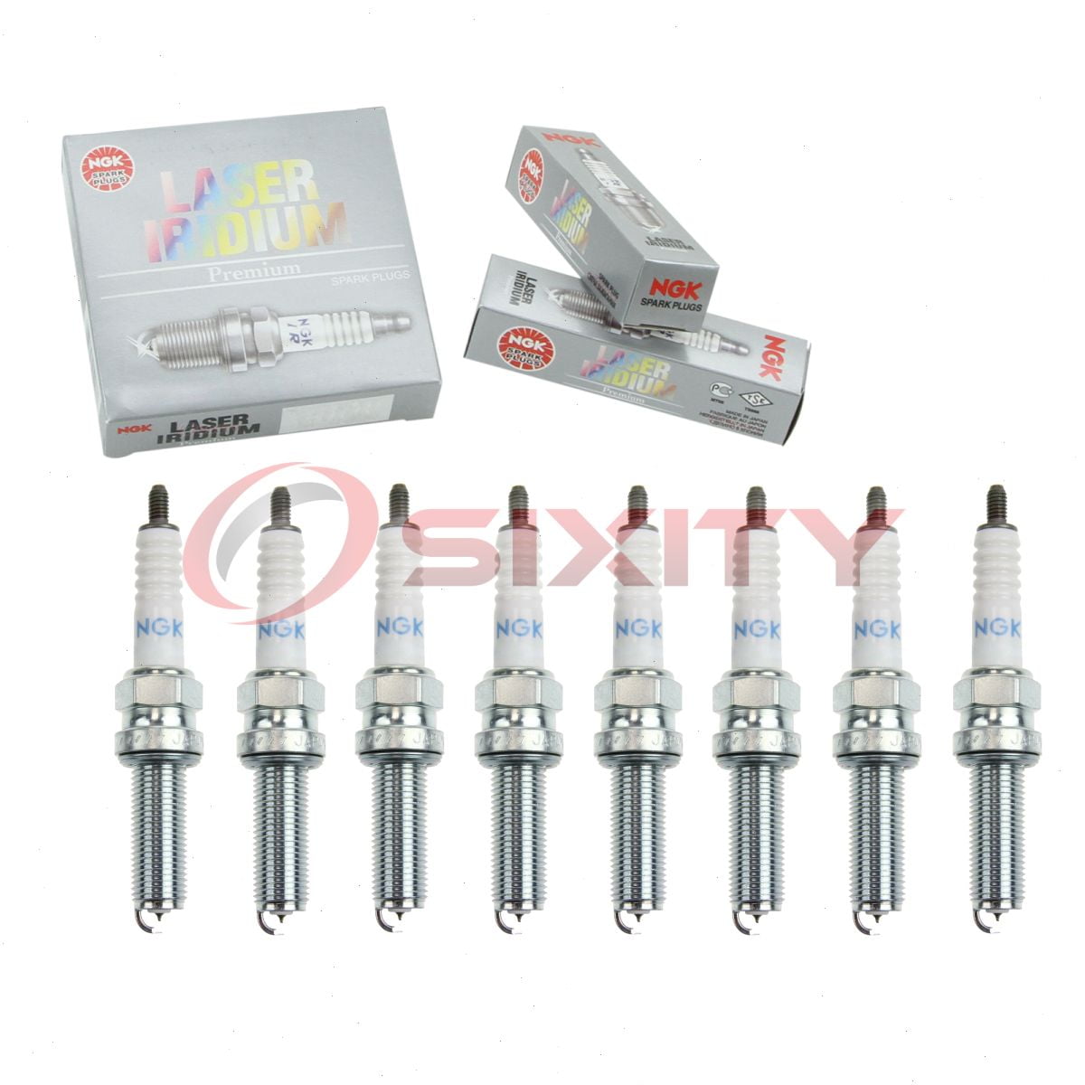 8 pc NGK 91909 Laser Iridium Spark Plugs for 09482-00635 Ignition Wire ...